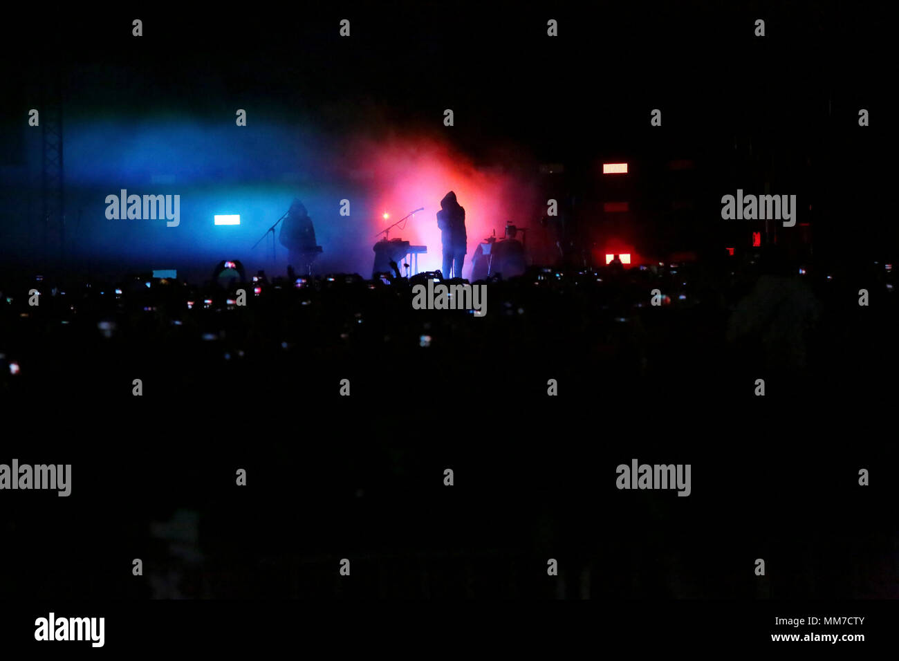 A moment of the Liberato concert, Neapolitan singer-songwriter whose ...