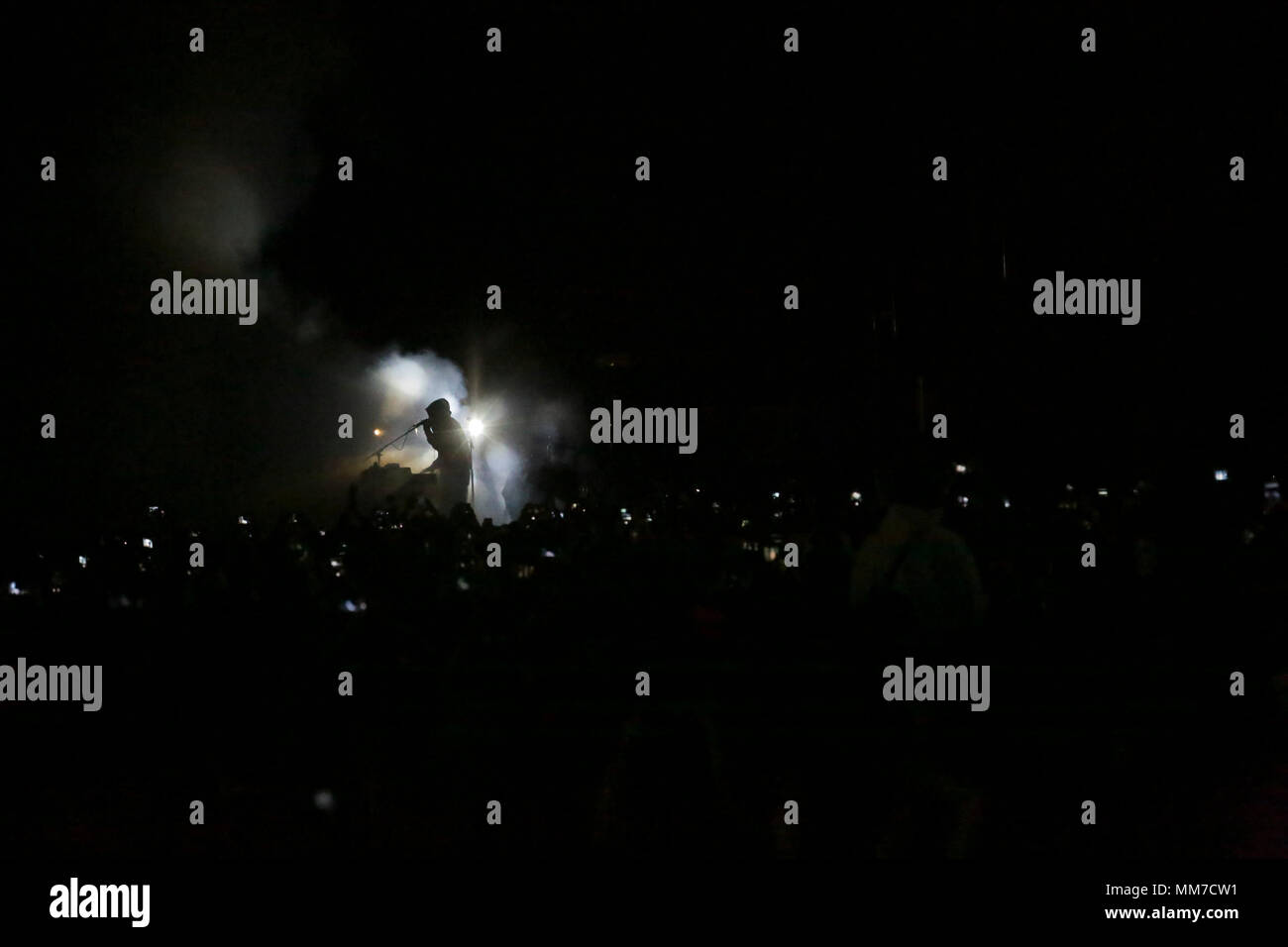 A moment of the Liberato concert, Neapolitan singer-songwriter whose ...