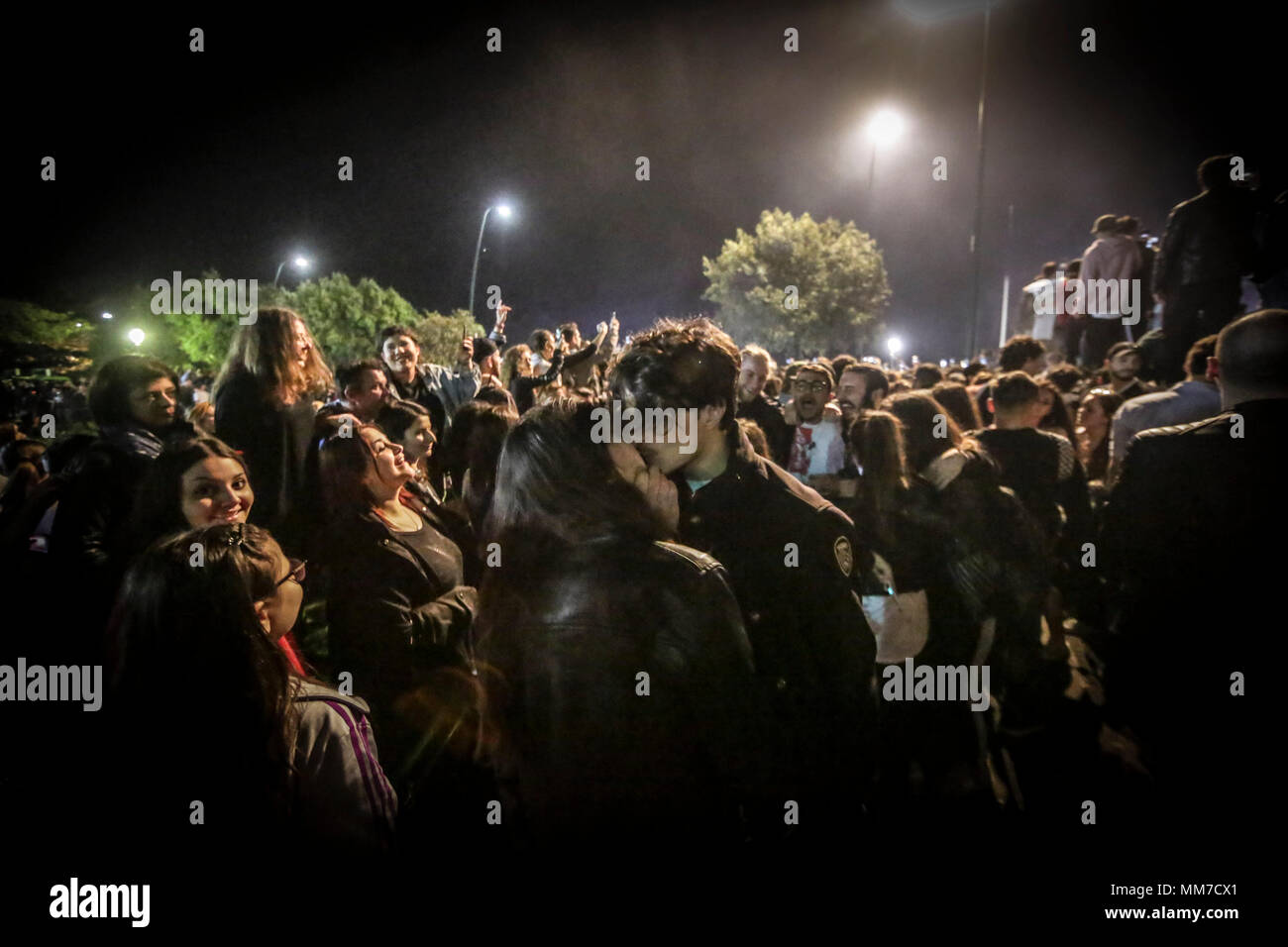 A moment of the Liberato concert, Neapolitan singer-songwriter whose ...