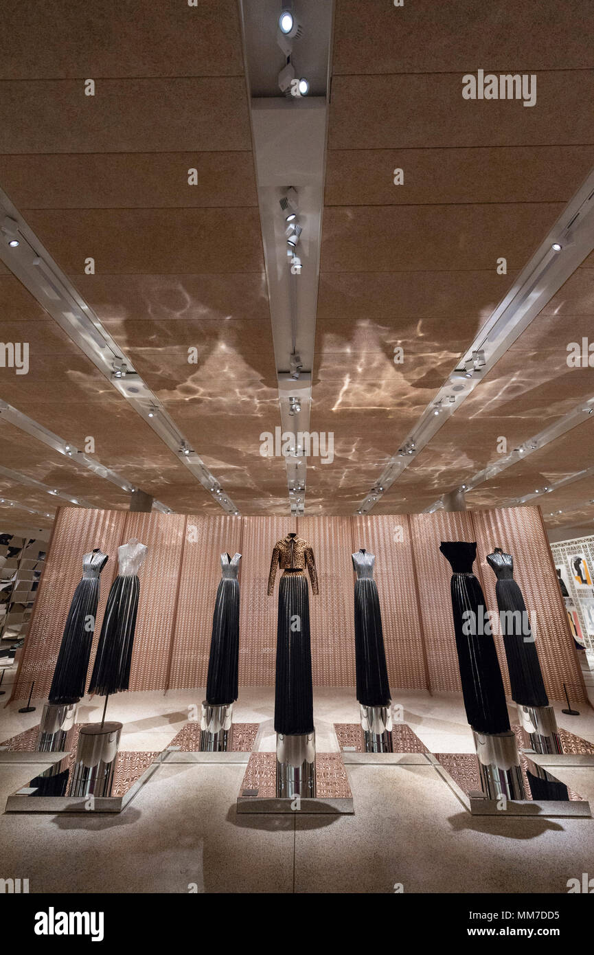 London, UK. 9th May, 2018. Haute couture clothing designed by the late ...