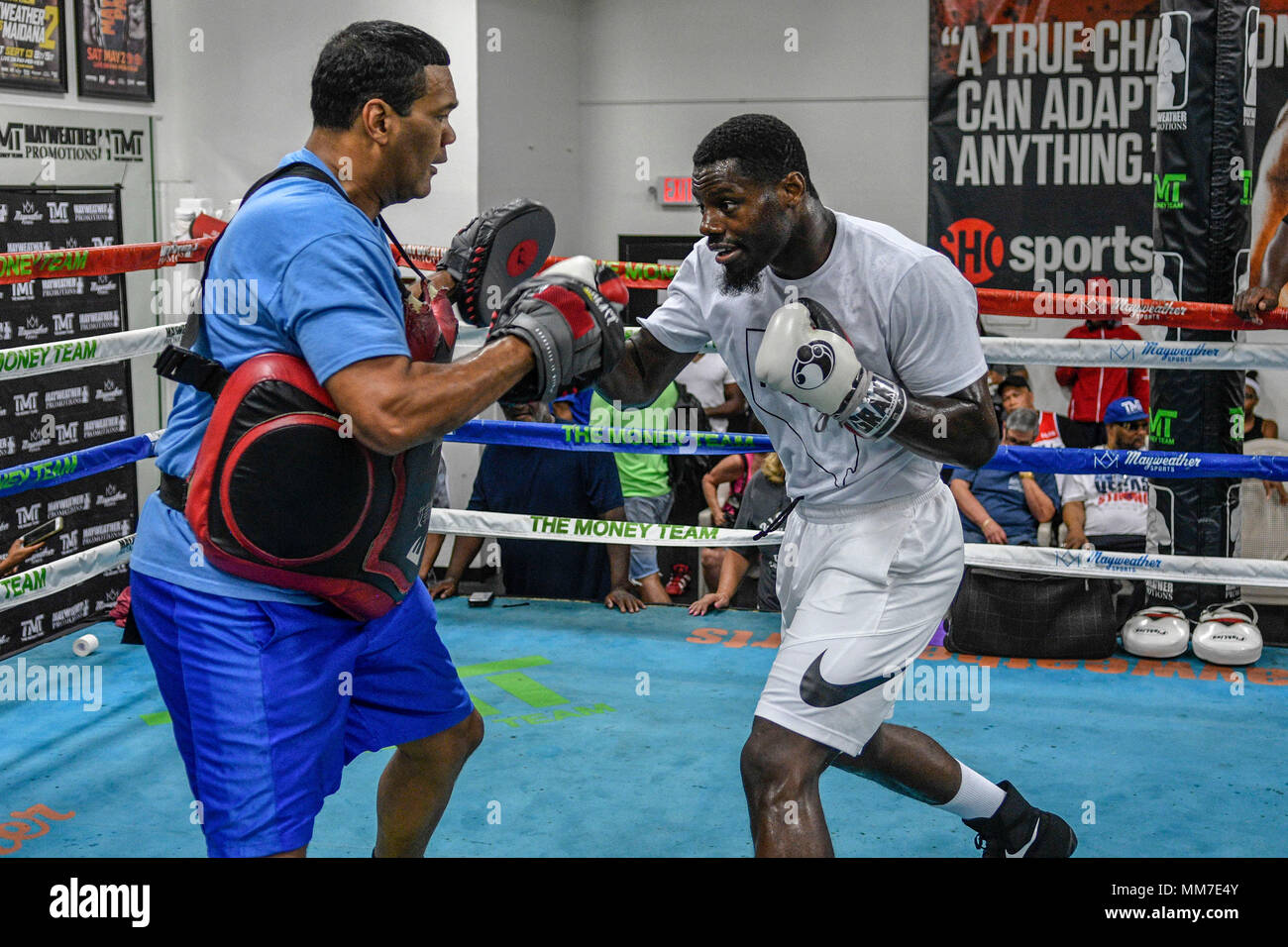 Las Vegas, NV, USA. 9th May, 2018. Andrew Tabiti Media Workout at ...