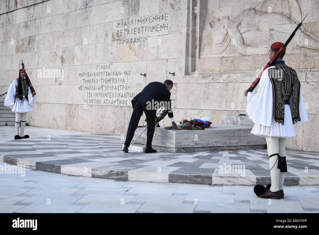 The Russian Ambassador, Andrey Maslov at the laying wreath ceremony ...