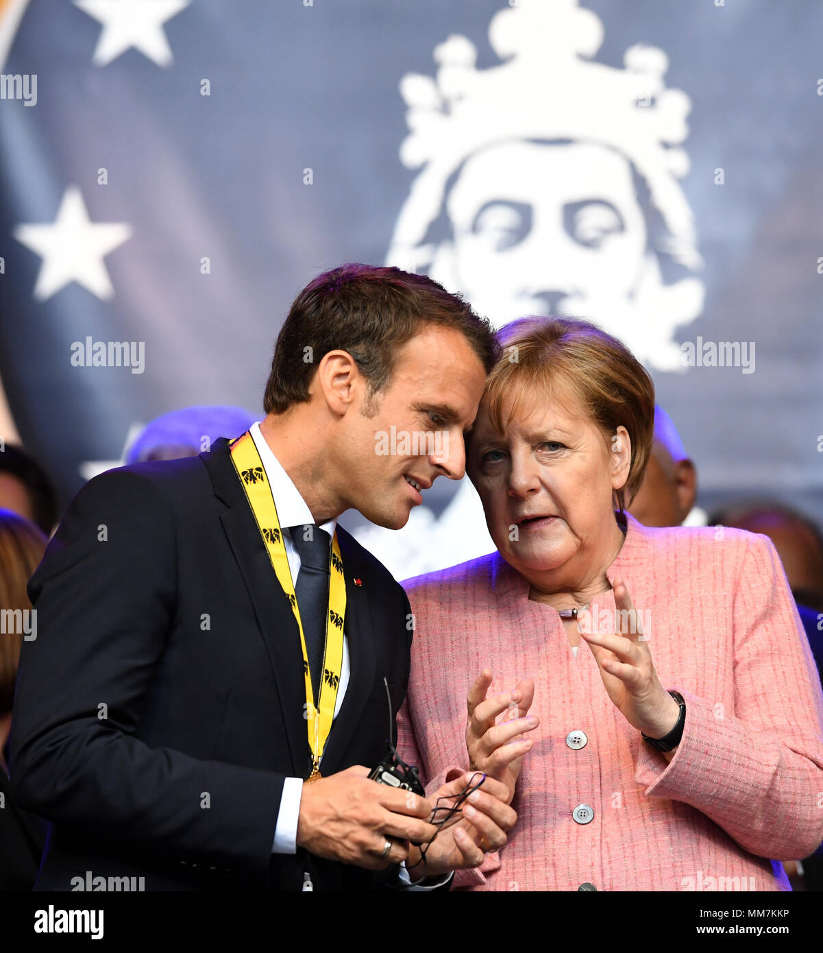 10 May 2018, Germany, Aachen: German chancellor from the Christian ...
