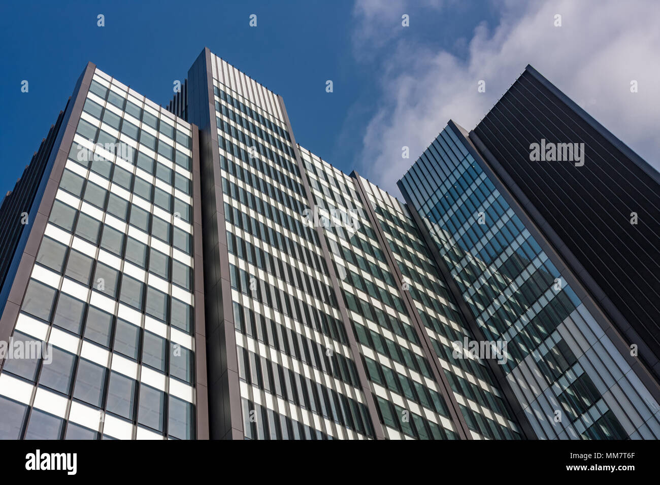 Commercial skyscraper in modern architectural style in city of London ...