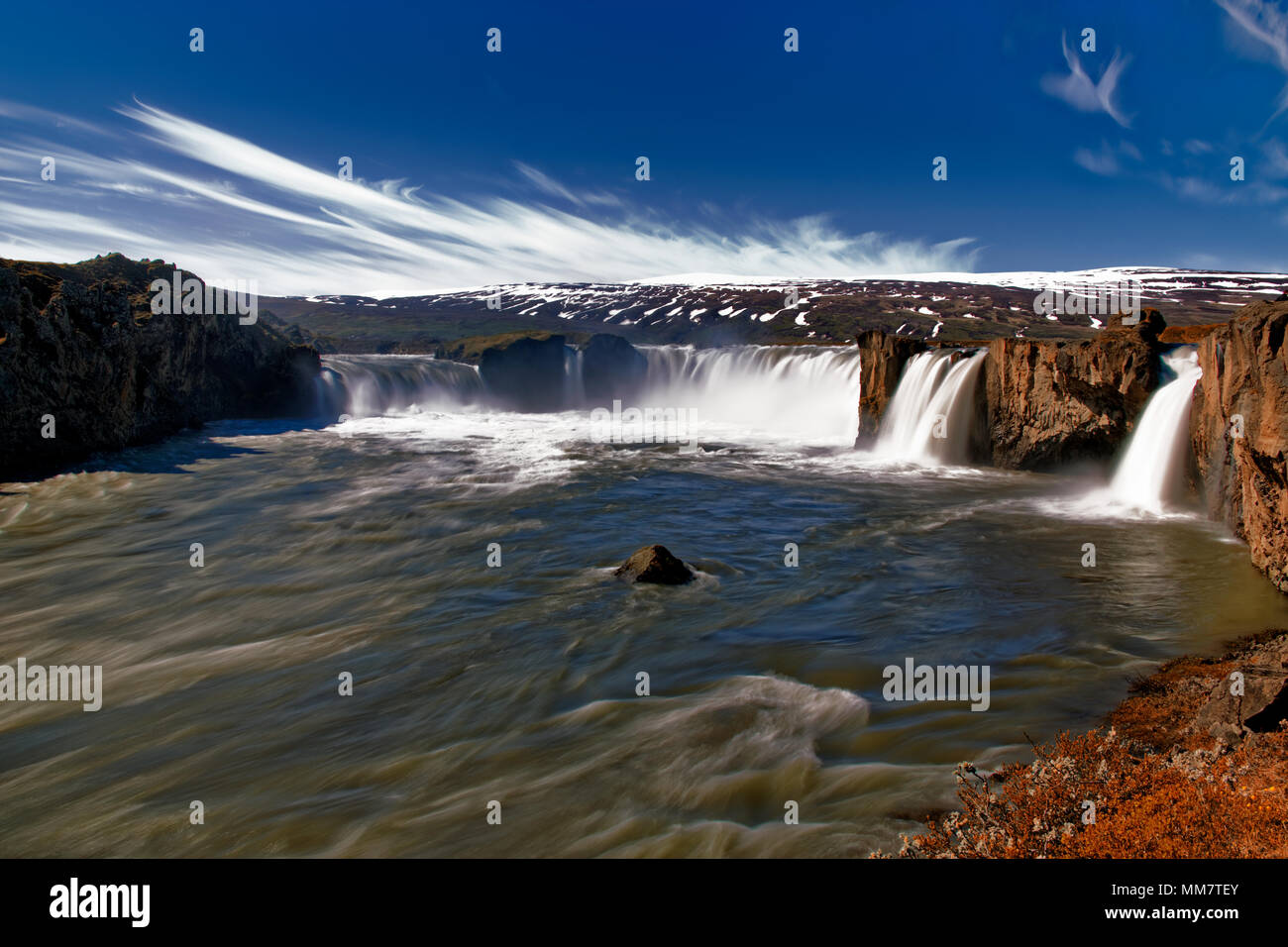 Iceland - Goðafoss - Godafoss. Island - Goðafoss - Godafoss Stock Photo ...