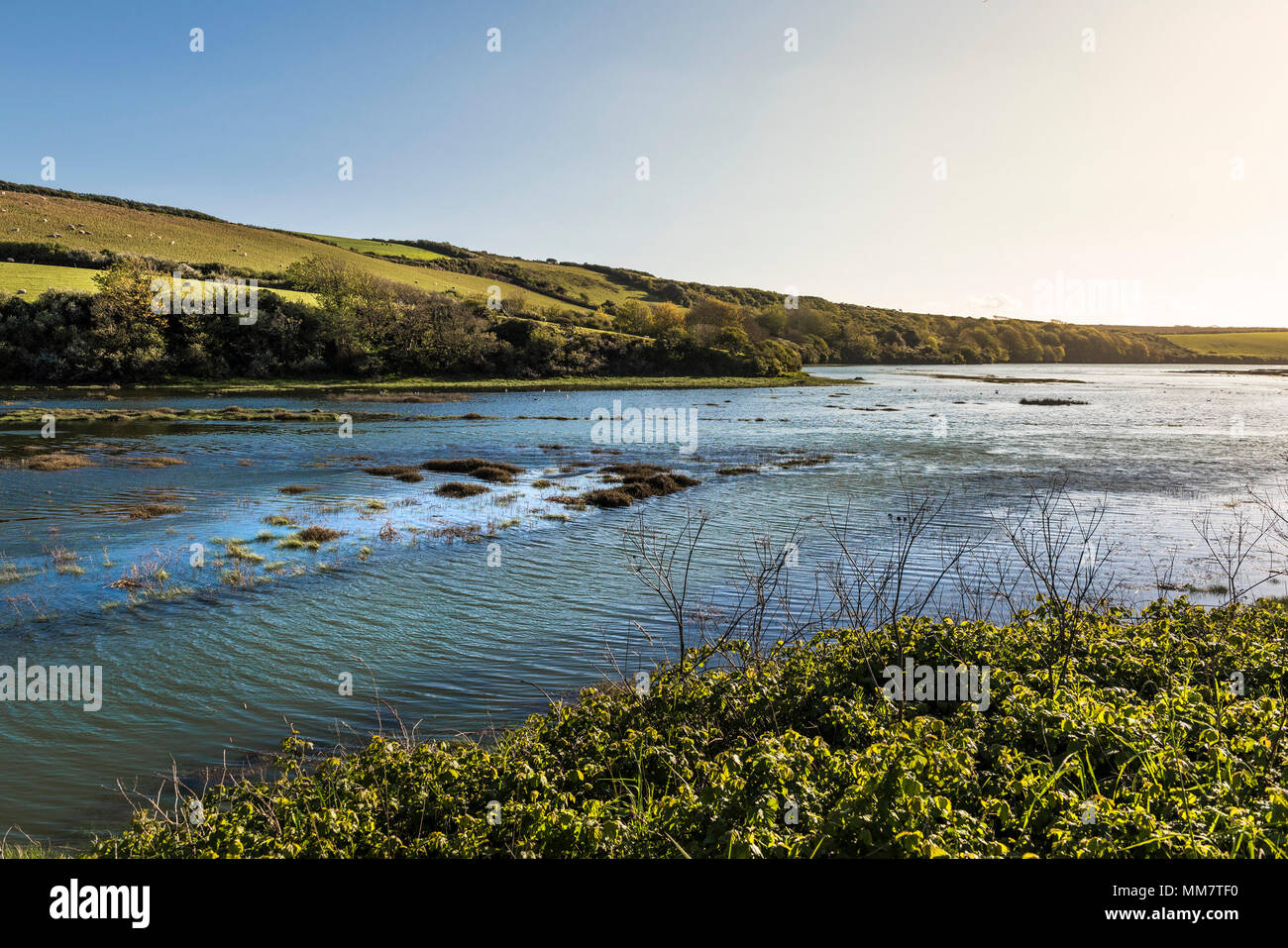 The Gannel River in Newquay Cornwall Stock Photo - Alamy