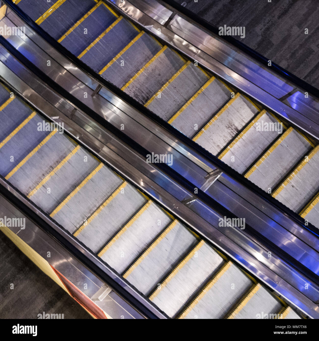 Escalators in the Boston Museum of Science Stock Photo - Alamy