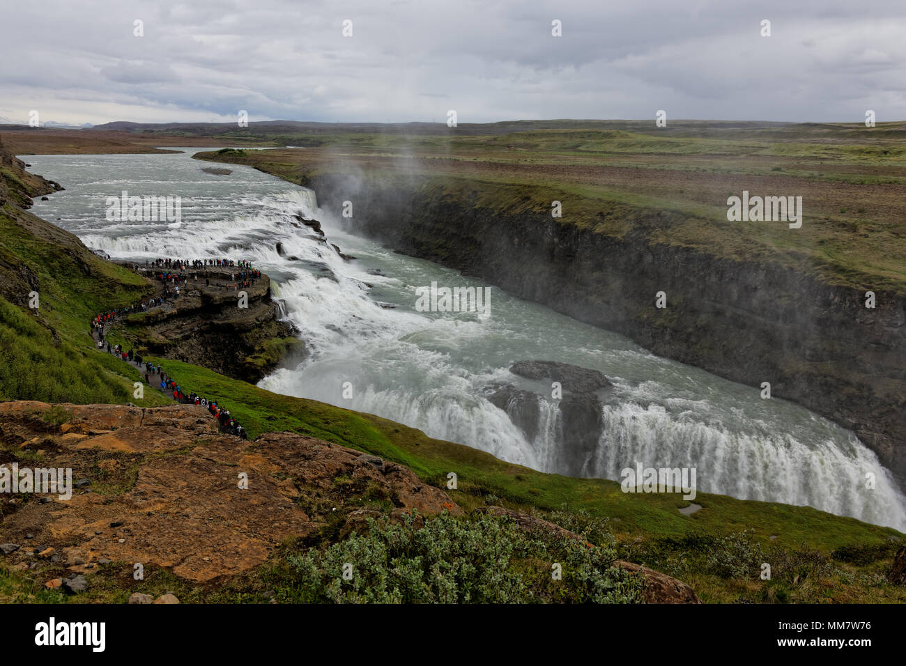 Gullfoss, an iconic waterfall of Iceland. Gullfoss, ein ikonischer ...
