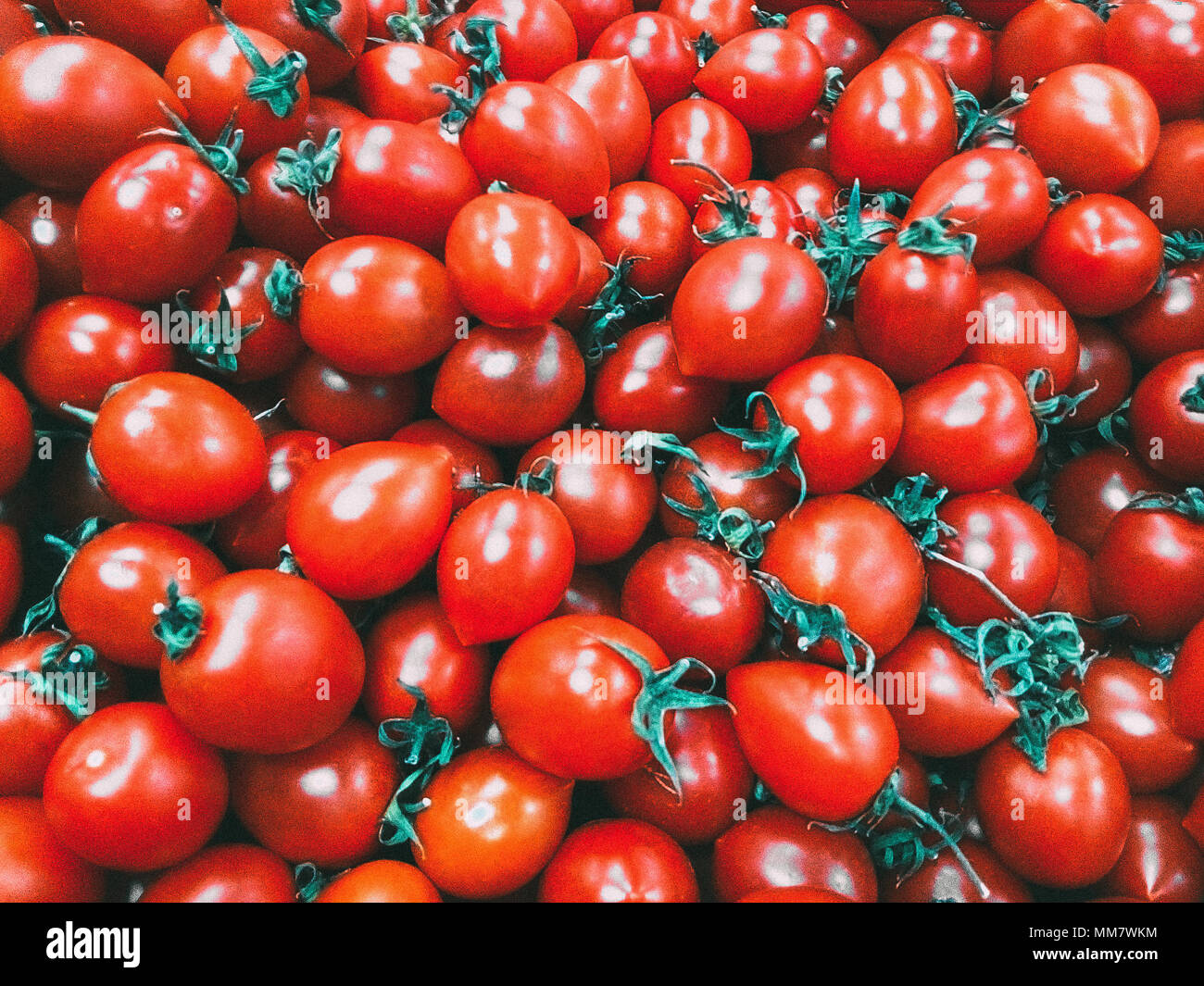Tomatoes Top view Stock Photo - Alamy