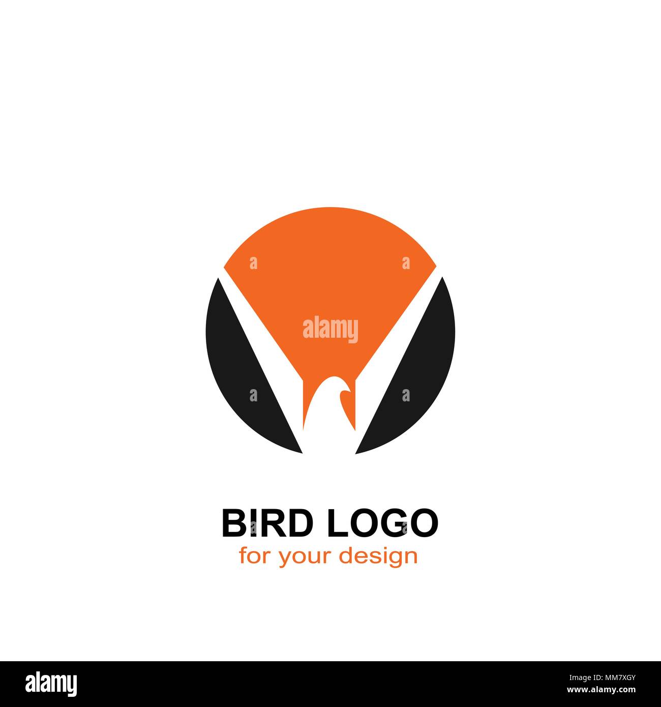 Flying Bird Logo In Circle