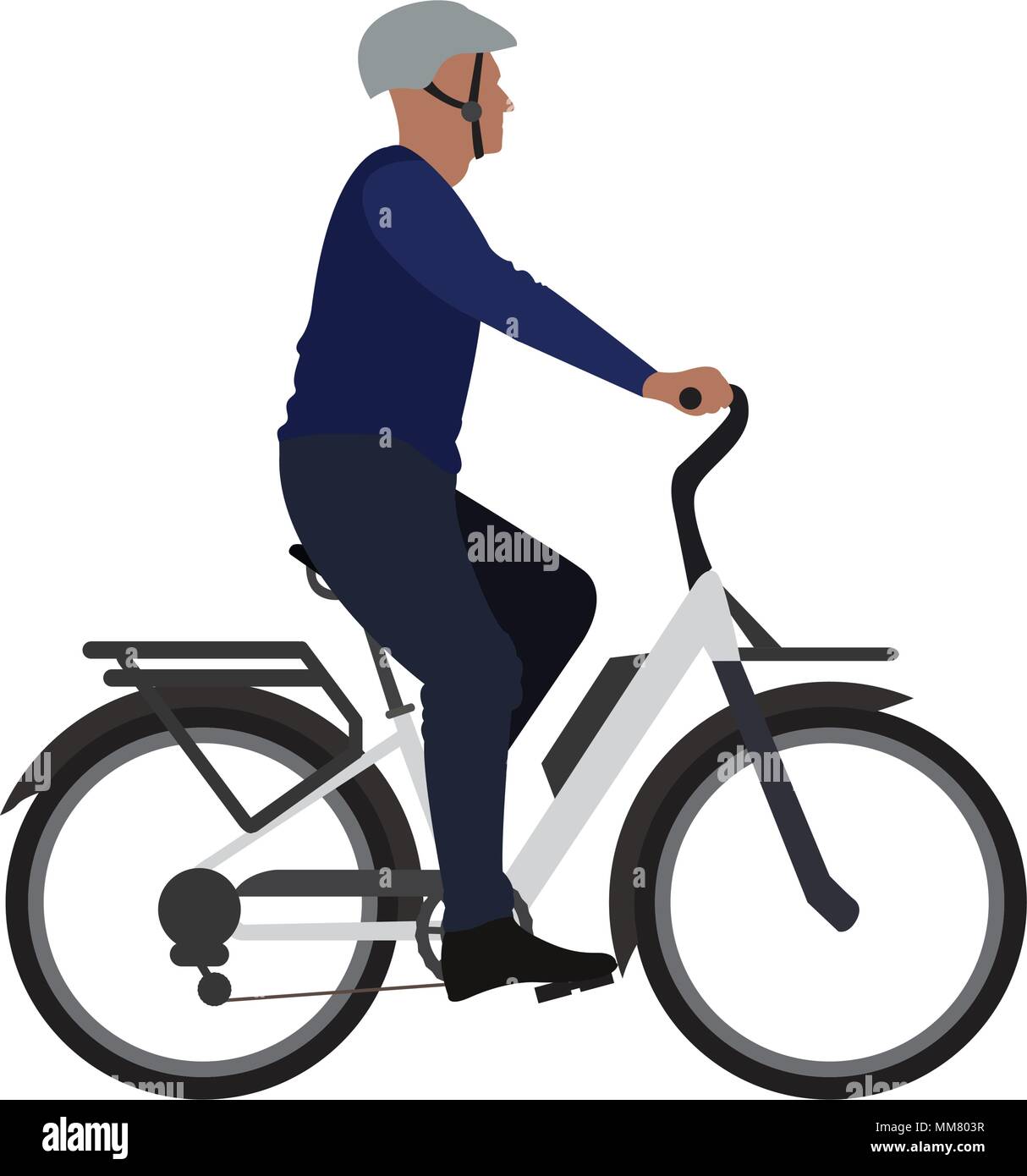 Man riding a bike Stock Vector Image & Art - Alamy