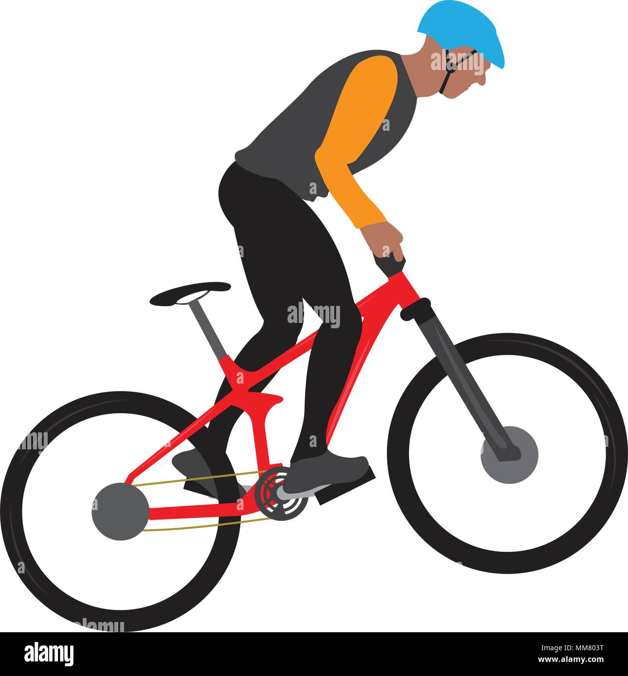 Man riding a bike Stock Vector Image & Art - Alamy