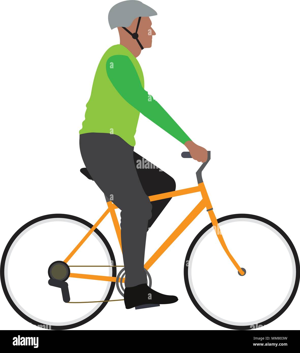 Man riding a bike Stock Vector Images - Alamy