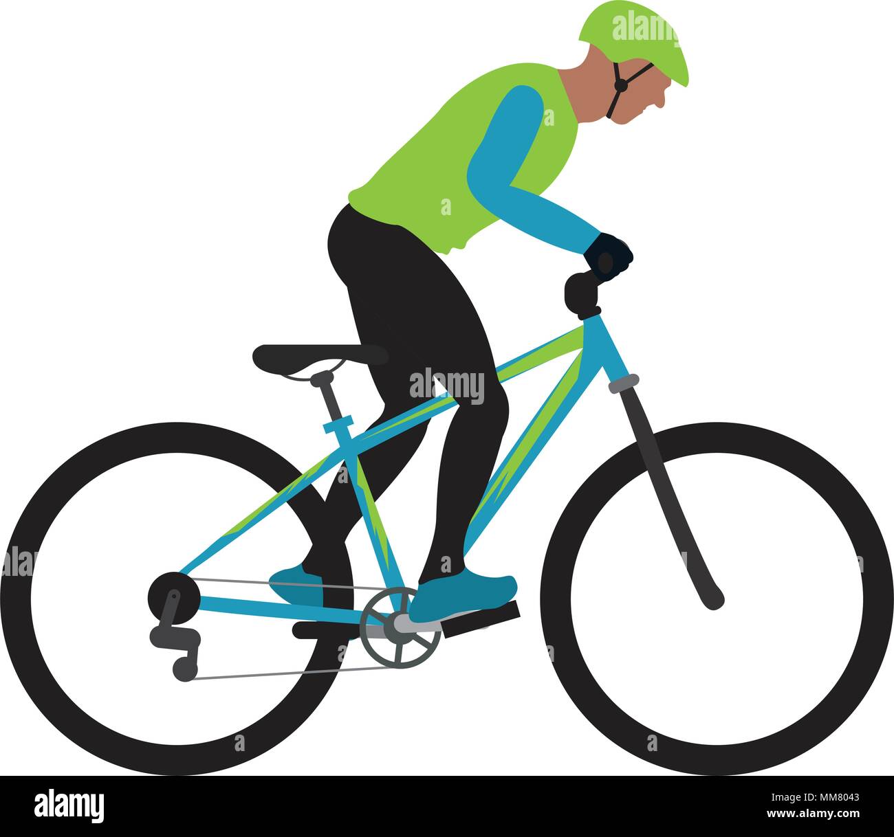 Man riding a bike Stock Vector Image & Art - Alamy