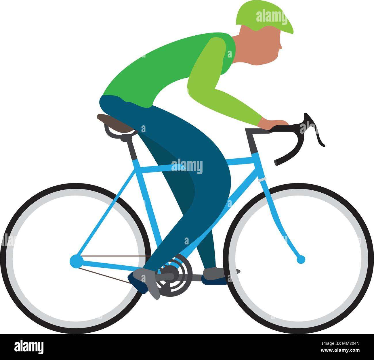 Man riding a bike Stock Vector Image & Art - Alamy
