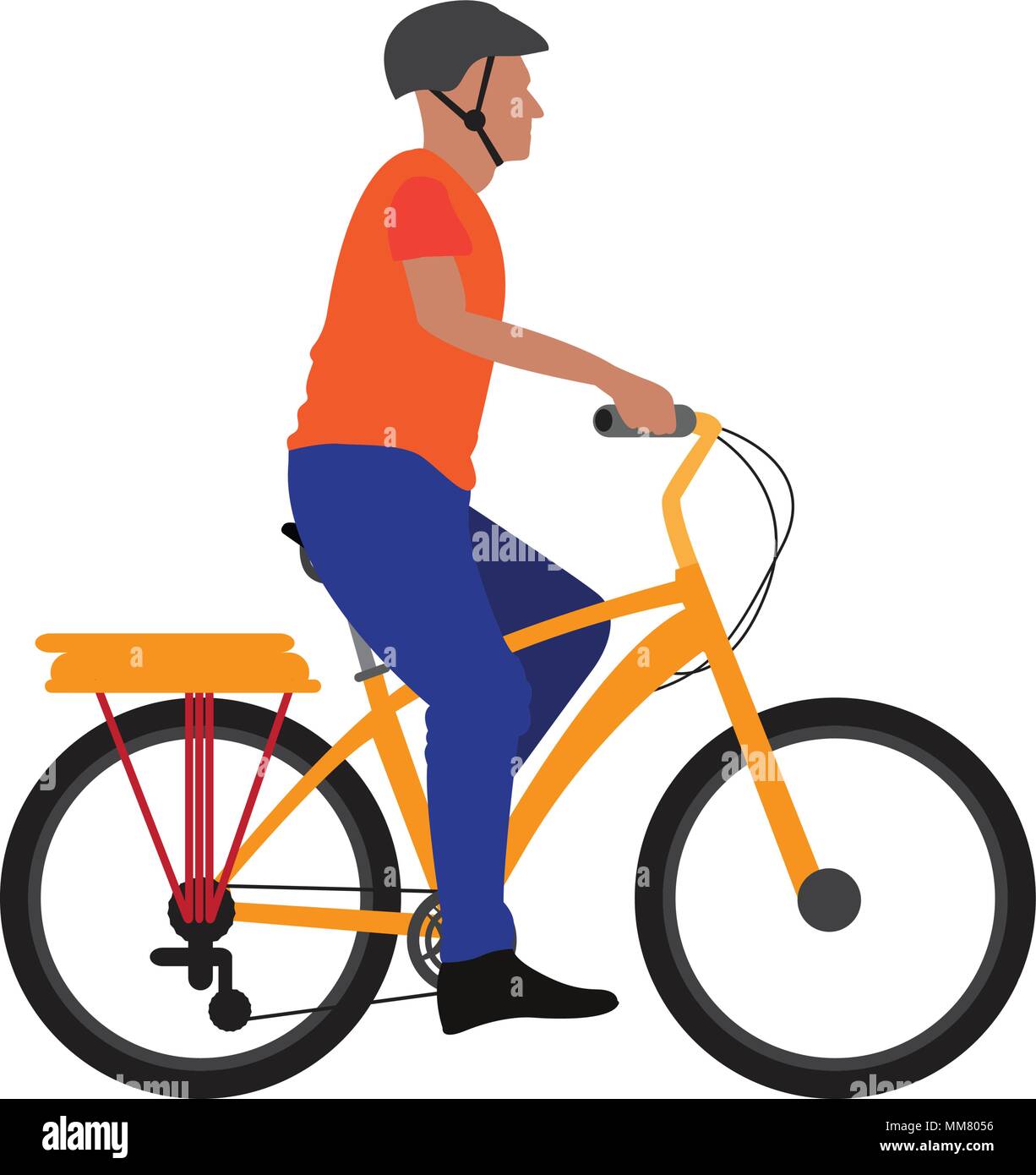 Man riding a bike Stock Vector Image & Art - Alamy