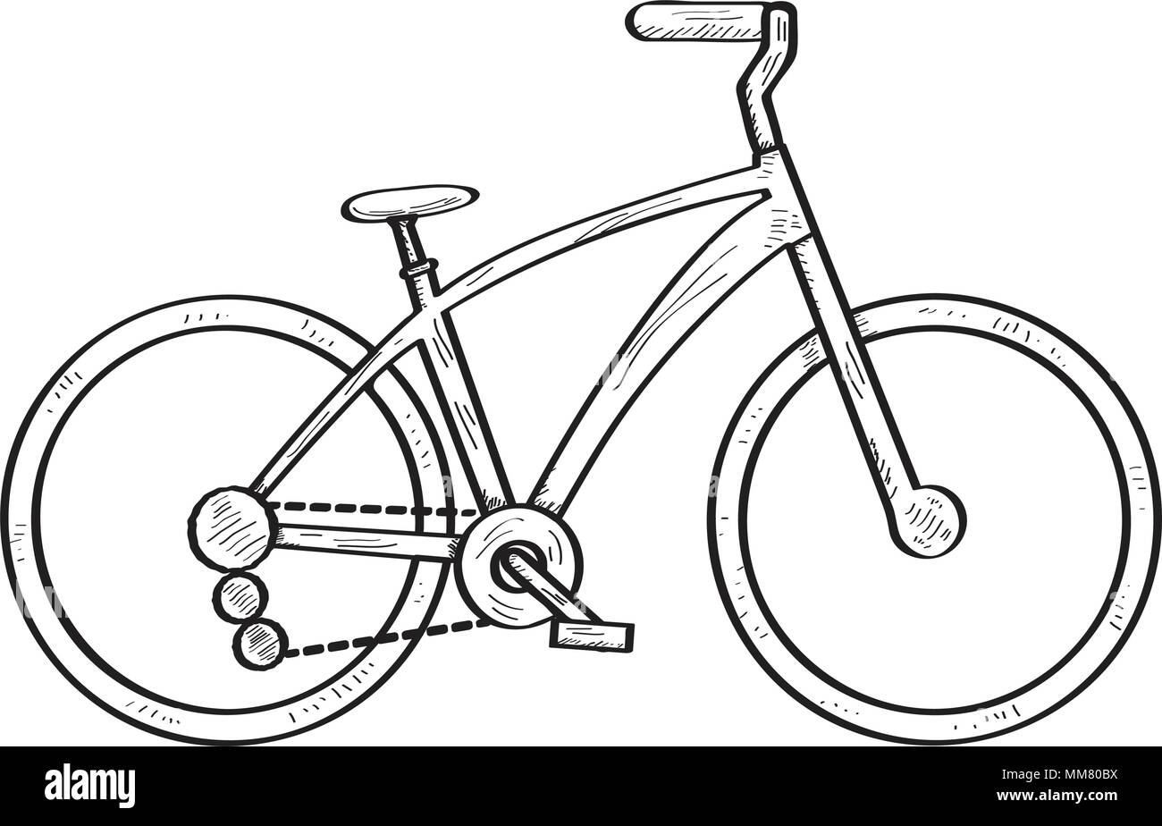 Isolated bicycle sketch Stock Vector Image & Art - Alamy