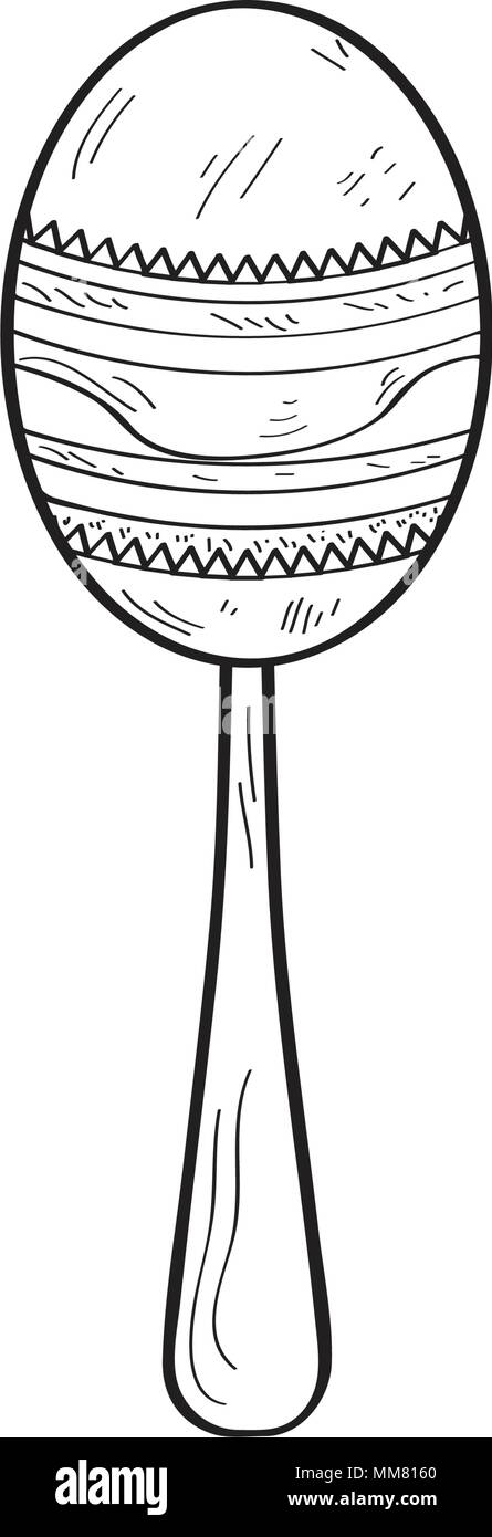 Traditional mexican maraca sketch Stock Vector Image & Art - Alamy