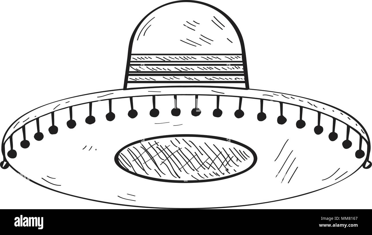 Traditional mexican hat sketch Stock Vector Image & Art - Alamy