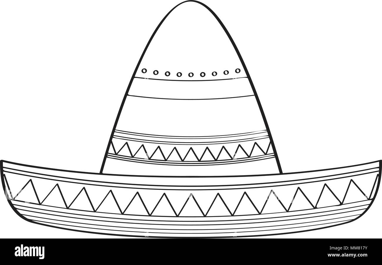 Traditional mexican hat sketch Stock Vector Image & Art - Alamy