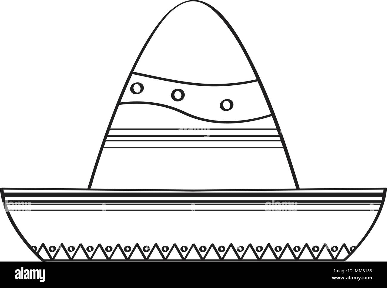 Traditional mexican hat sketch Stock Vector Image & Art - Alamy
