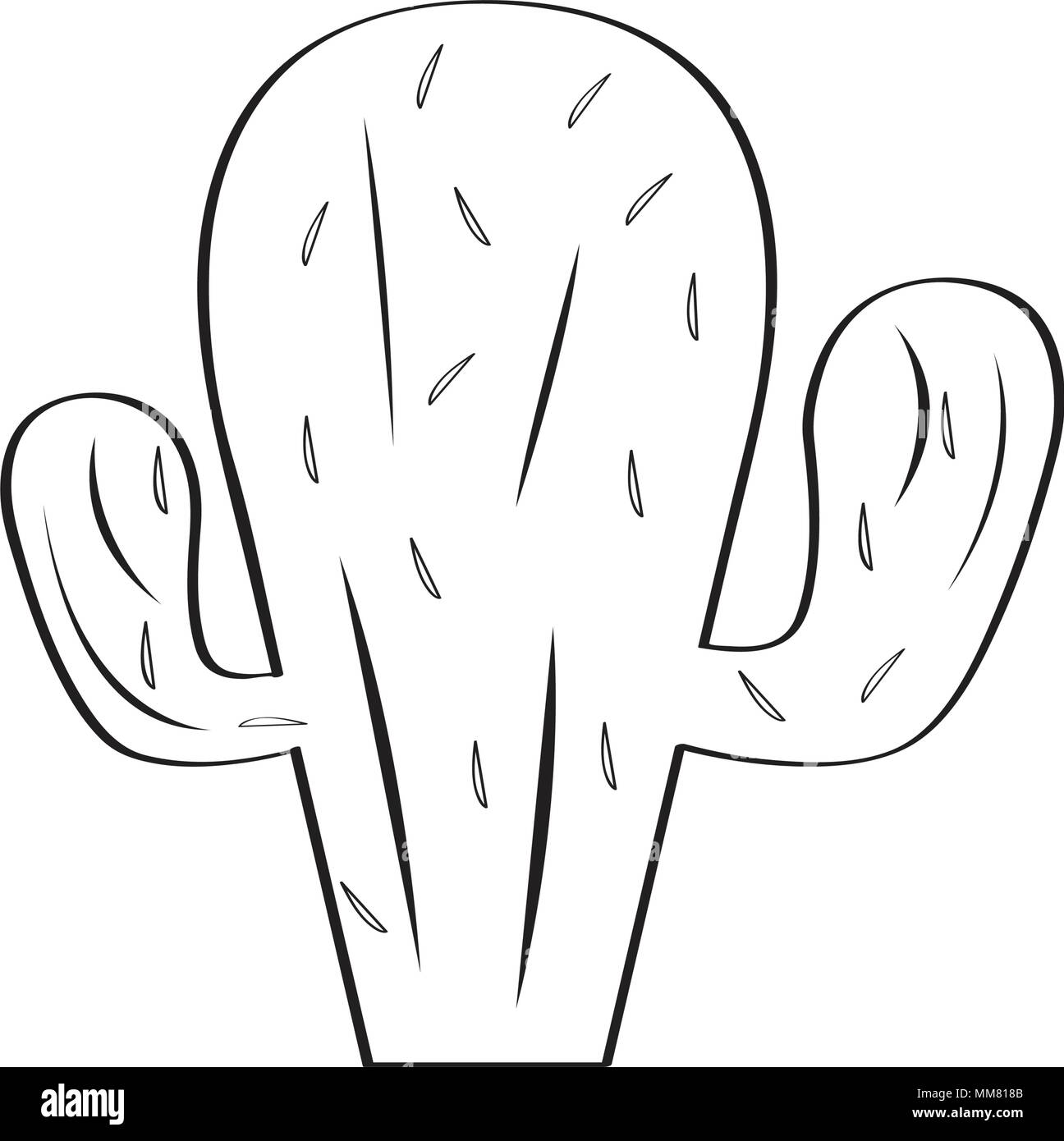Cactus Drawing Outline