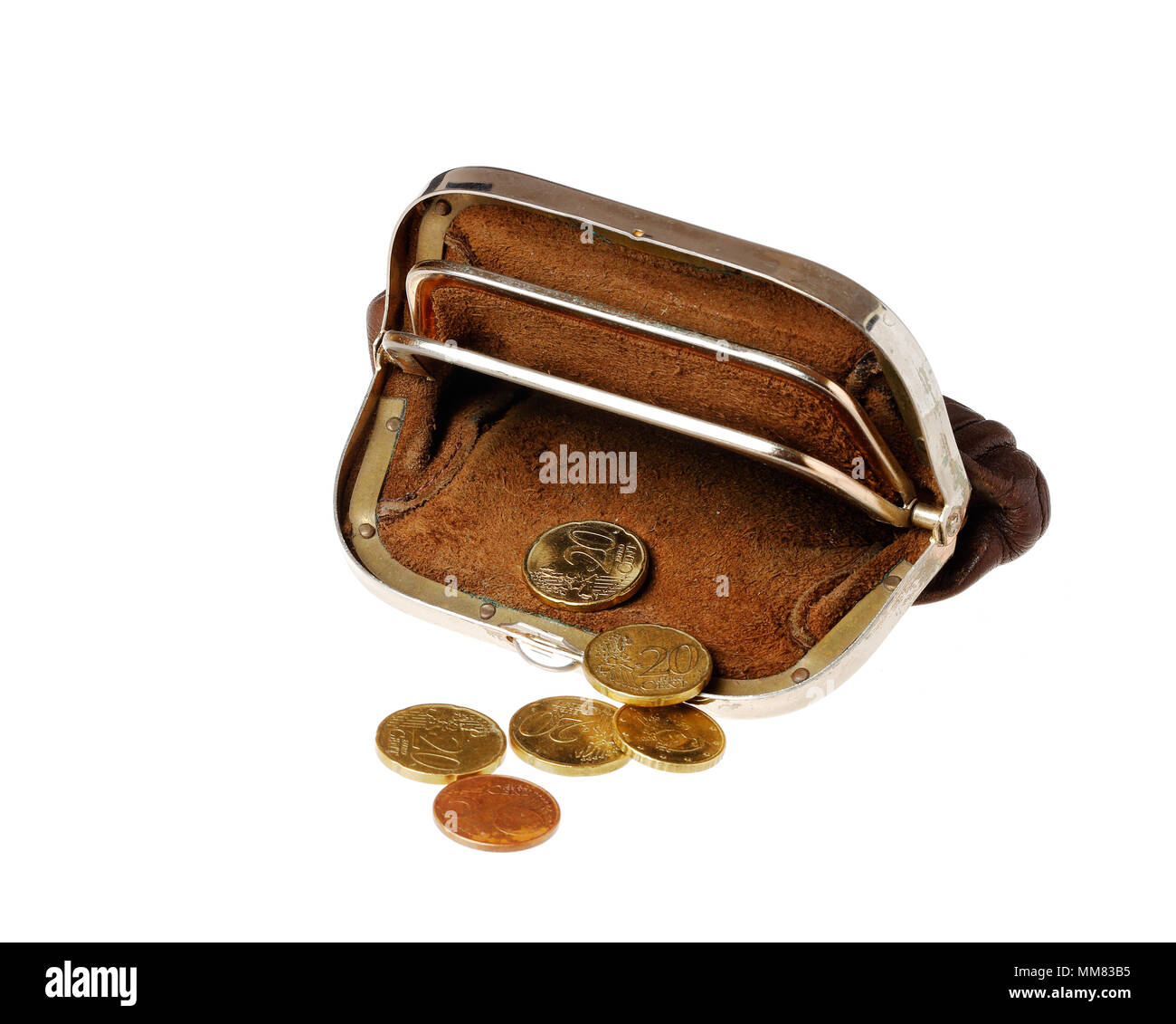Open purse coins hi-res stock photography and images - Alamy