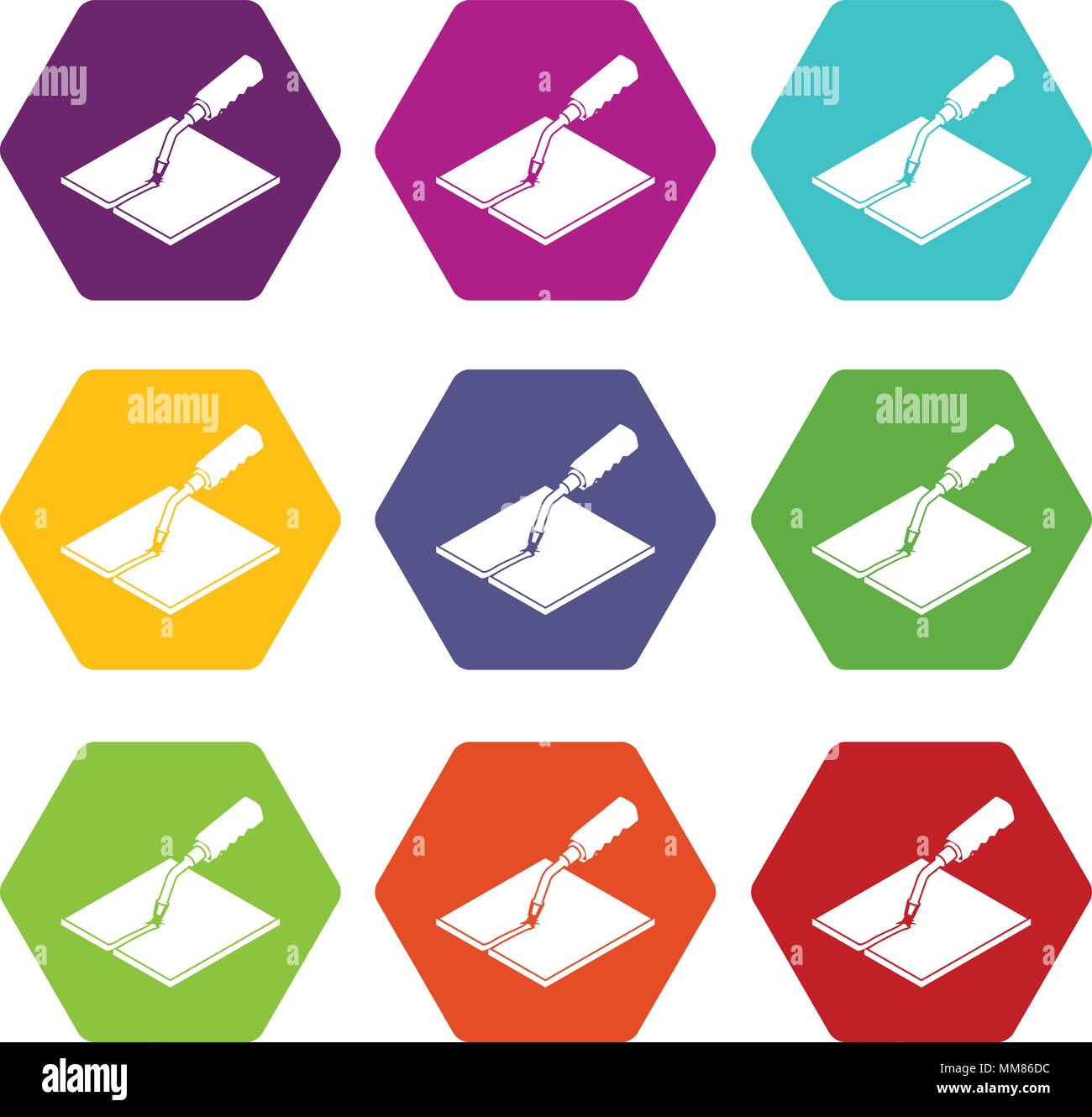 Welding torch icons set 9 vector Stock Vector Image & Art - Alamy