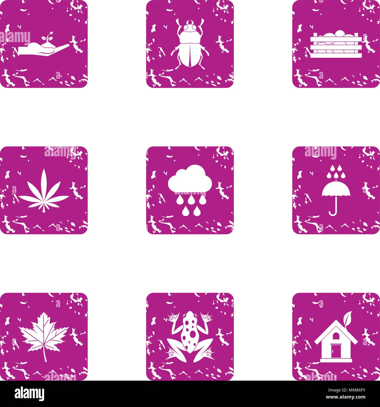 Spontaneous icons set, grunge style Stock Vector Image & Art - Alamy
