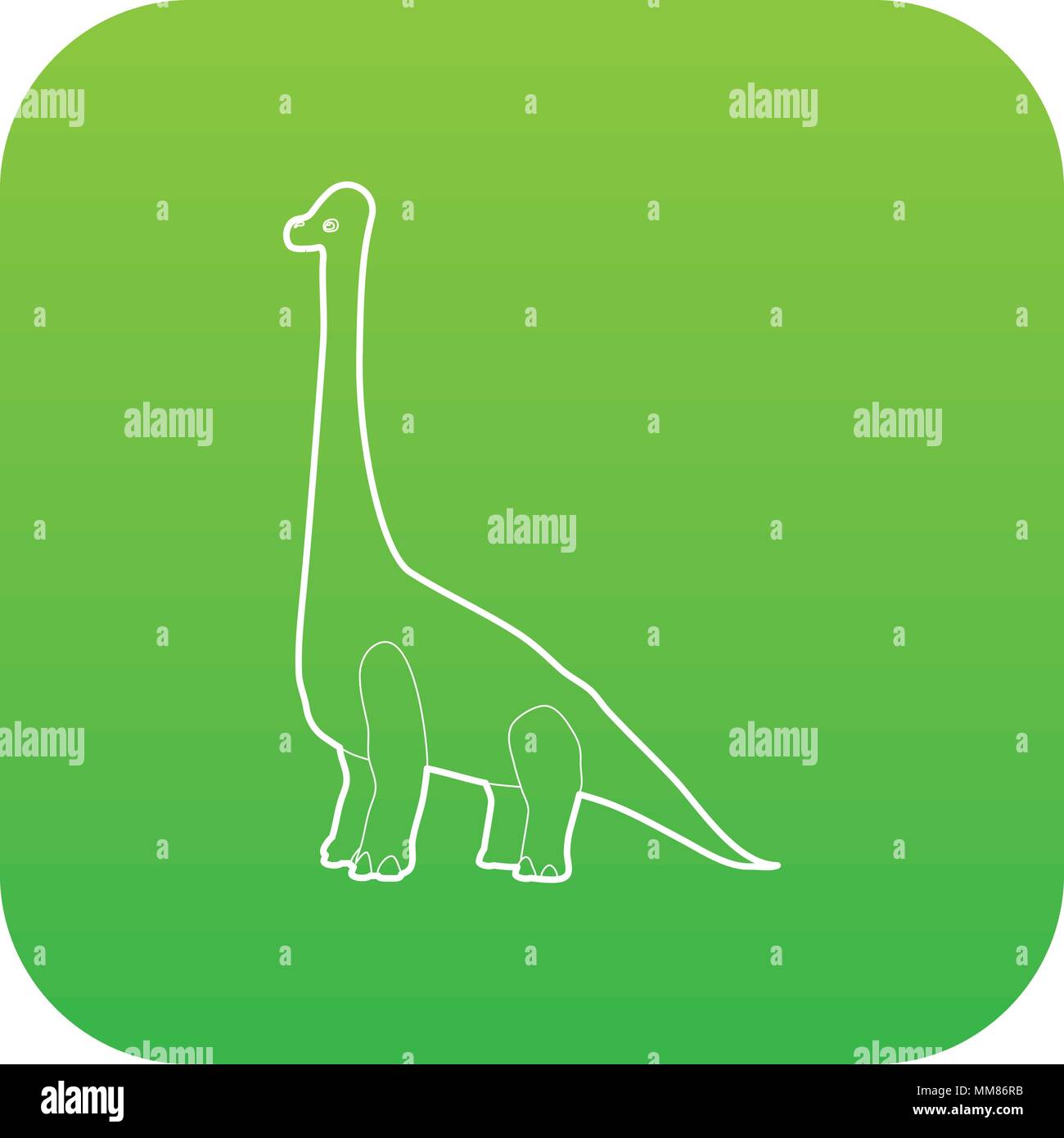 Diplodocus icon green vector Stock Vector Image & Art - Alamy