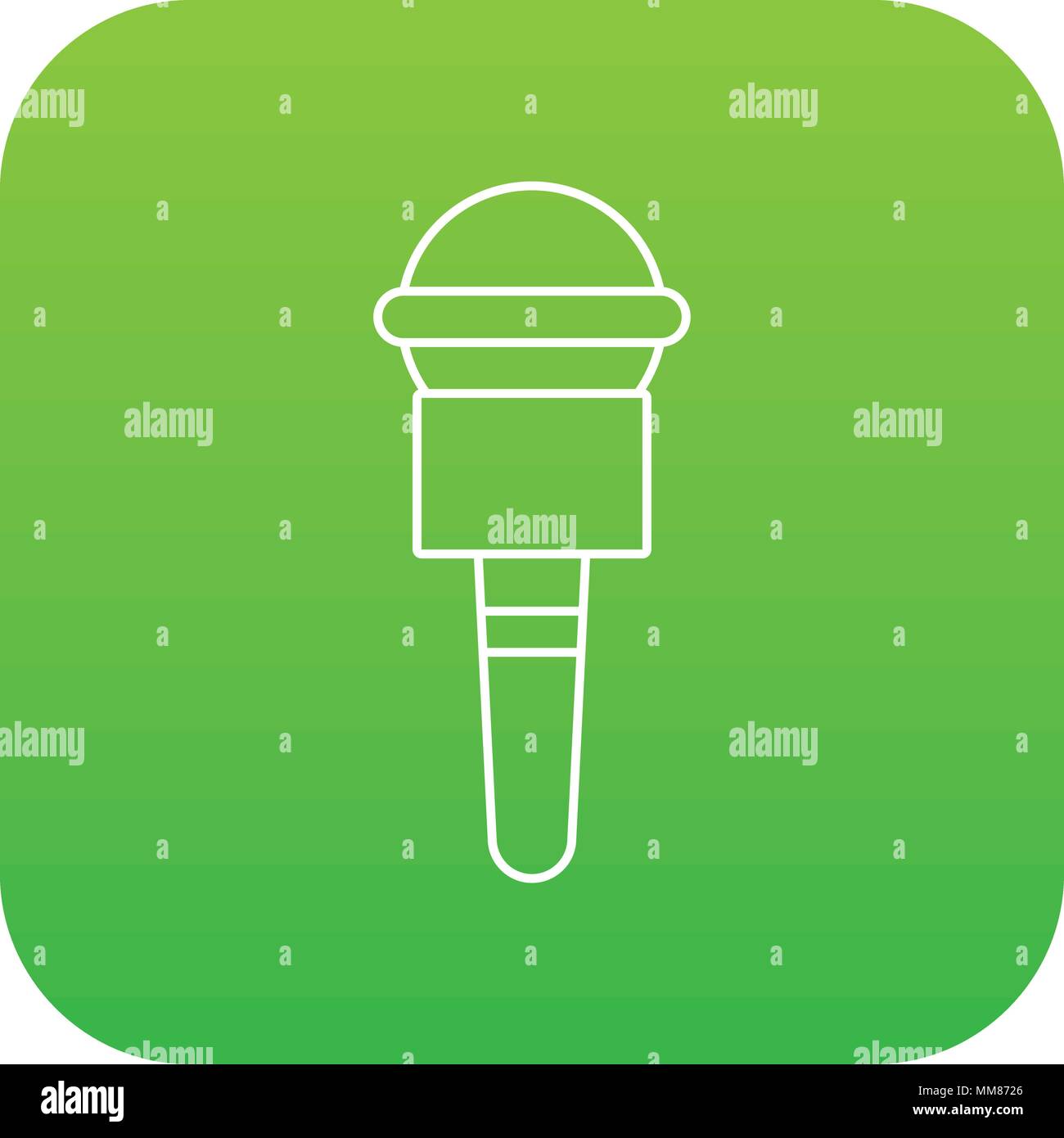 Microphone icon green vector Stock Vector Image & Art - Alamy