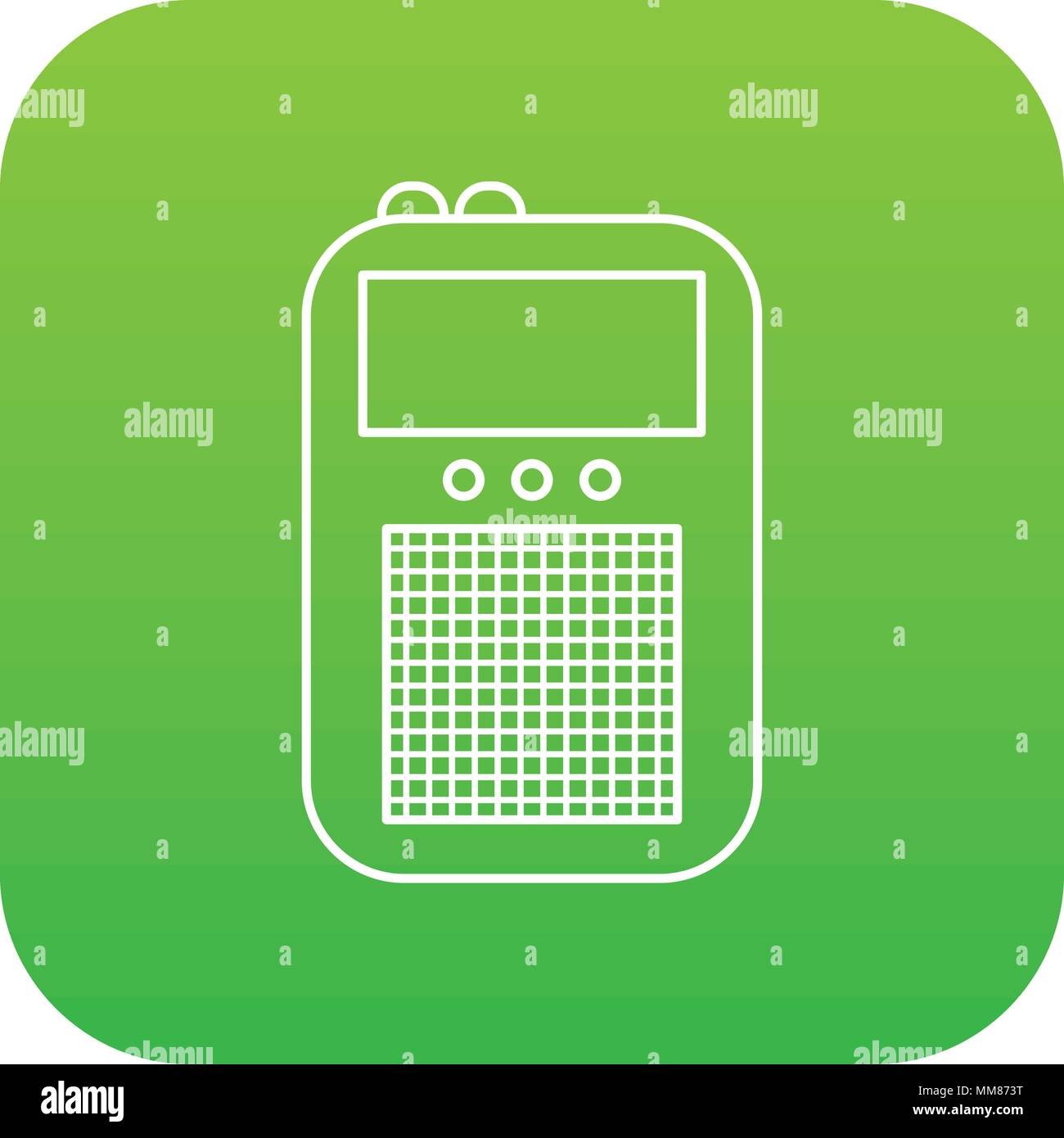 Portable radio icon green vector Stock Vector Image & Art - Alamy