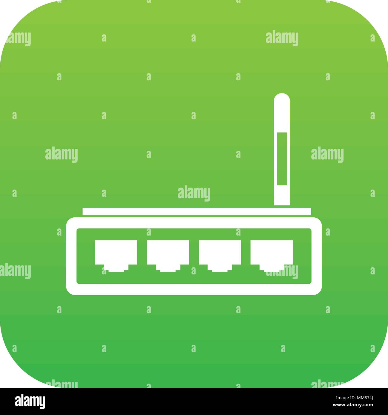 Router icon digital green Stock Vector Image & Art - Alamy