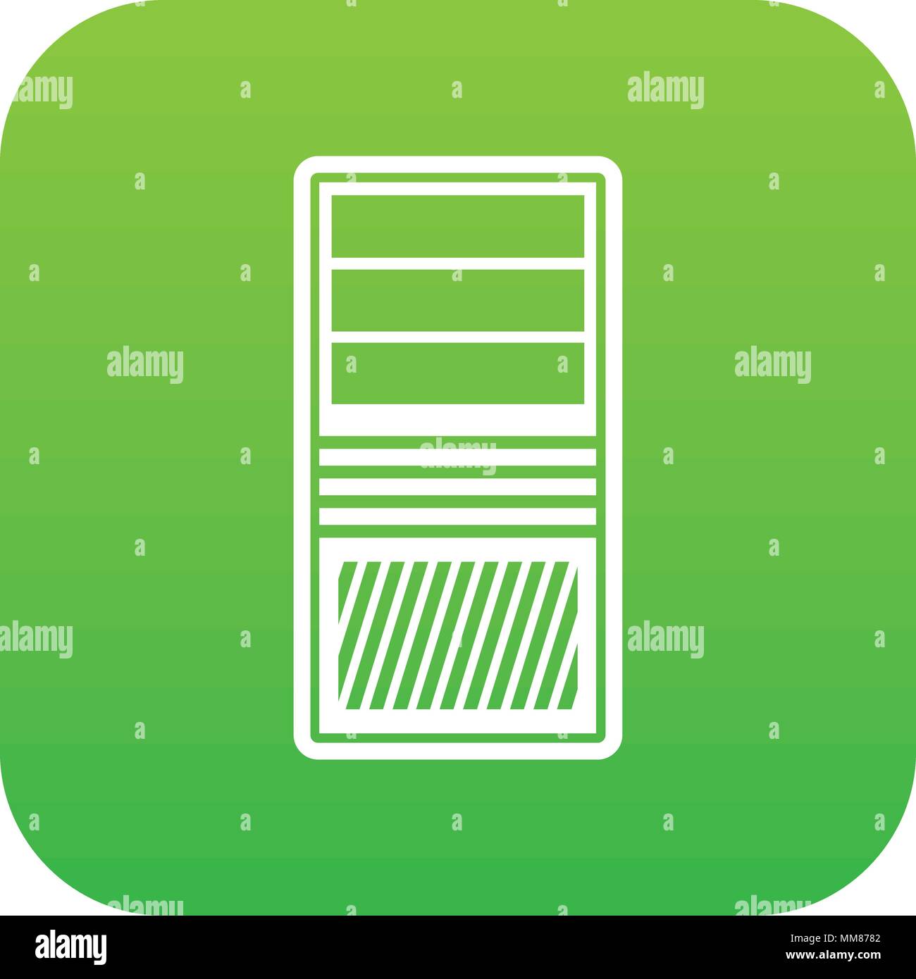 Black computer system unit icon digital green Stock Vector Image & Art ...