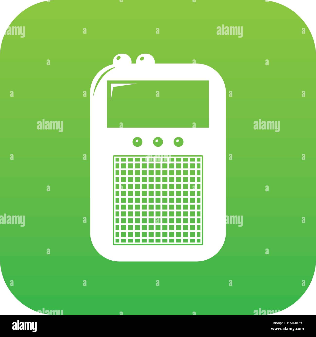 Portable radio icon green vector Stock Vector Image & Art - Alamy