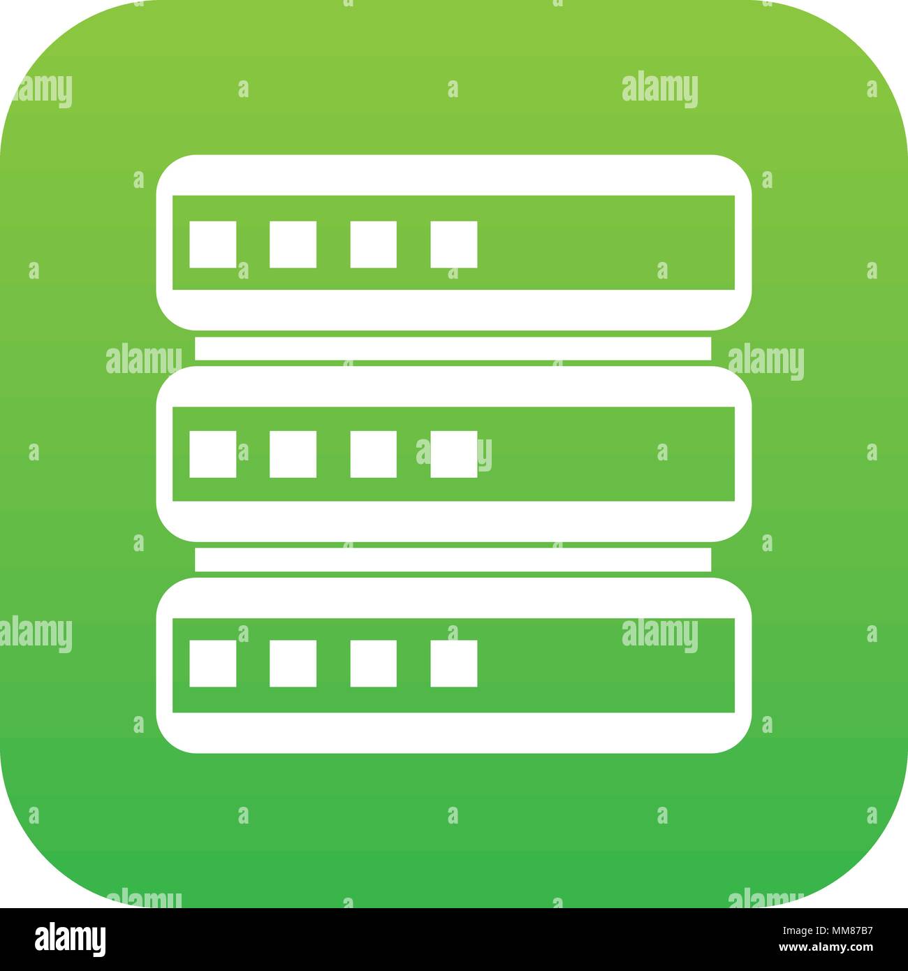 Database icon digital green Stock Vector Image & Art - Alamy