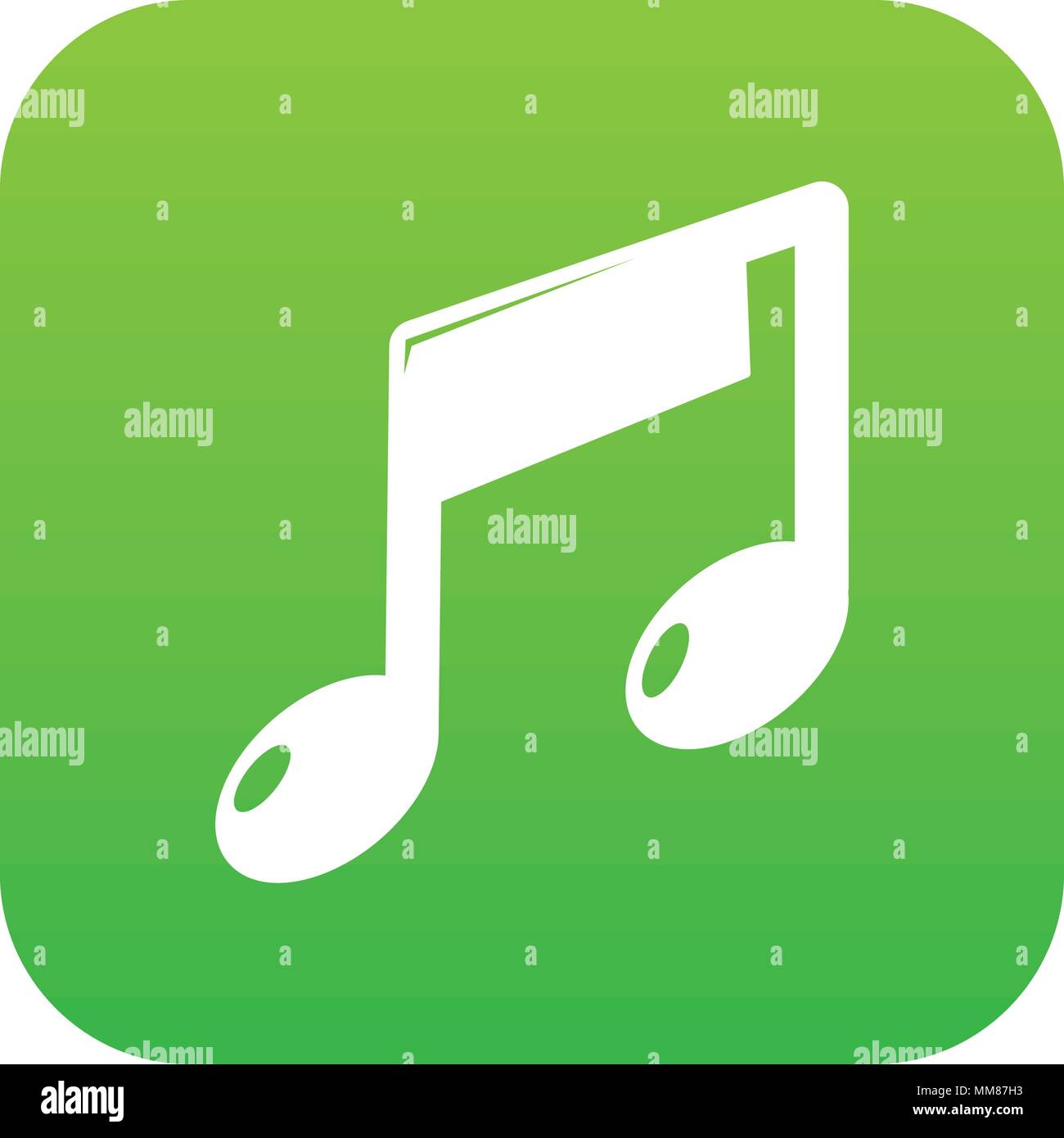 Music note icon green vector Stock Vector Image & Art - Alamy