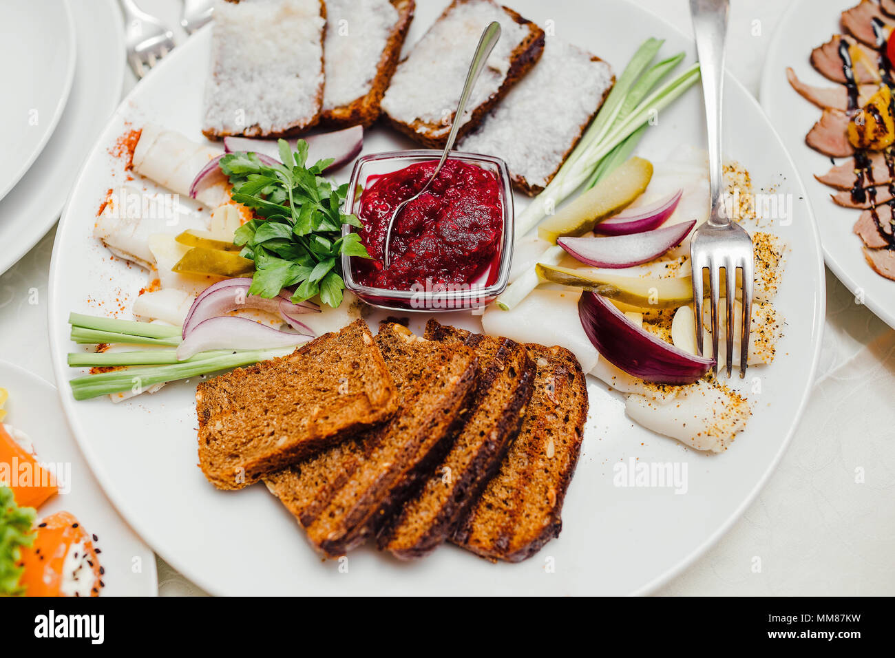 Served dishes hi-res stock photography and images - Alamy
