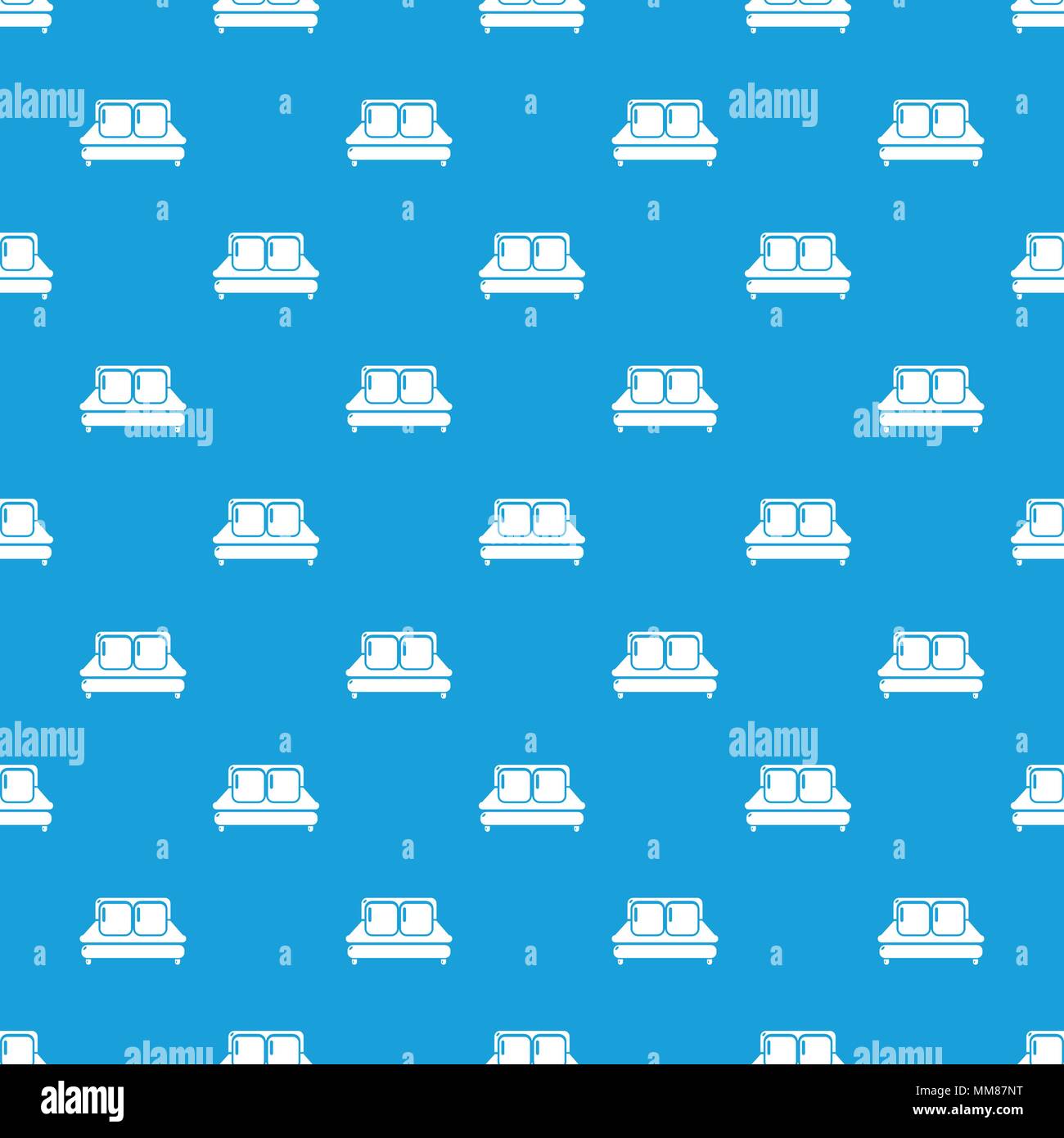 Double bed pattern vector seamless blue Stock Vector Image & Art - Alamy