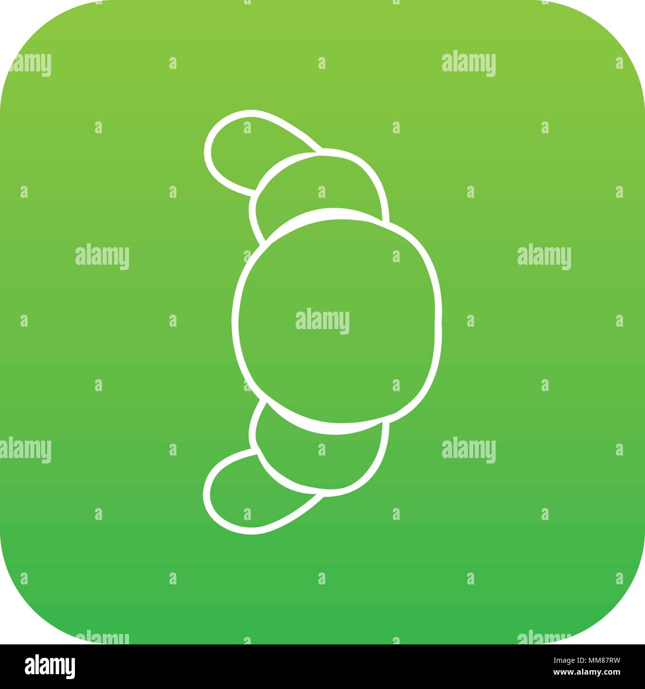 Croissant icon green vector Stock Vector Image & Art - Alamy