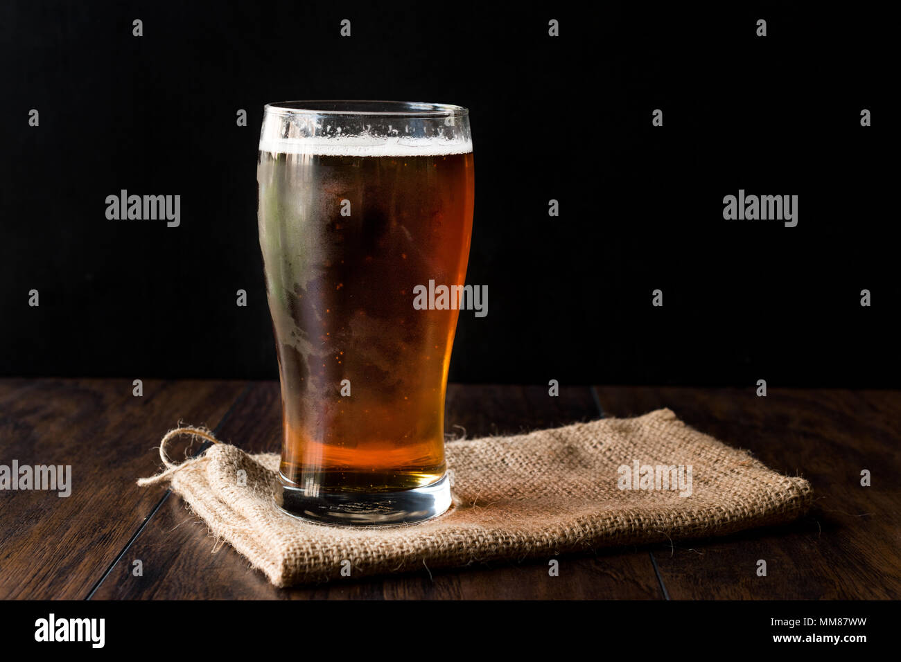 Cool Refreshing Red Amber Beer in Glass. Beverage Concept Stock Photo ...