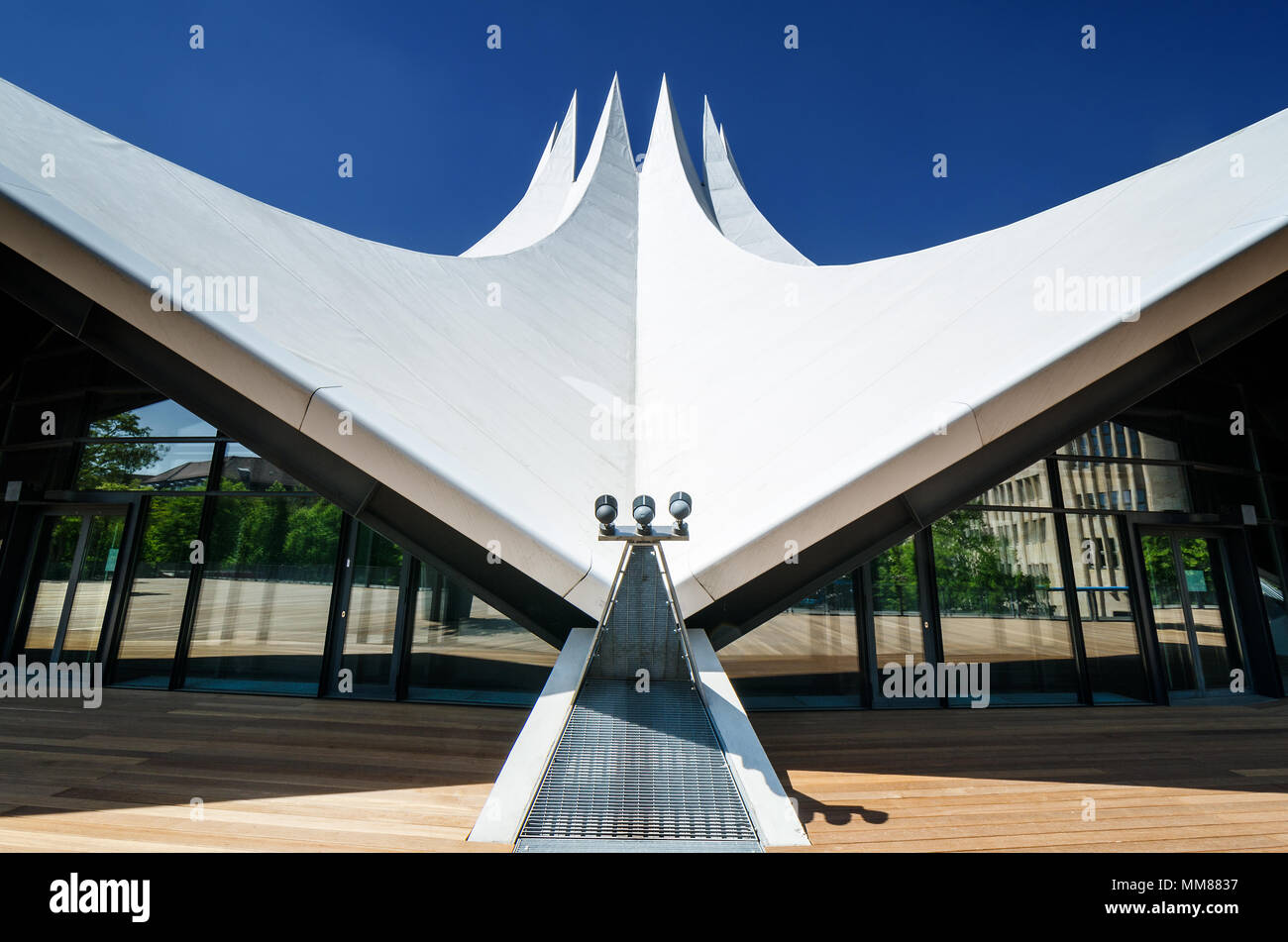 modern concert building in berlin, blue sky Stock Photo - Alamy