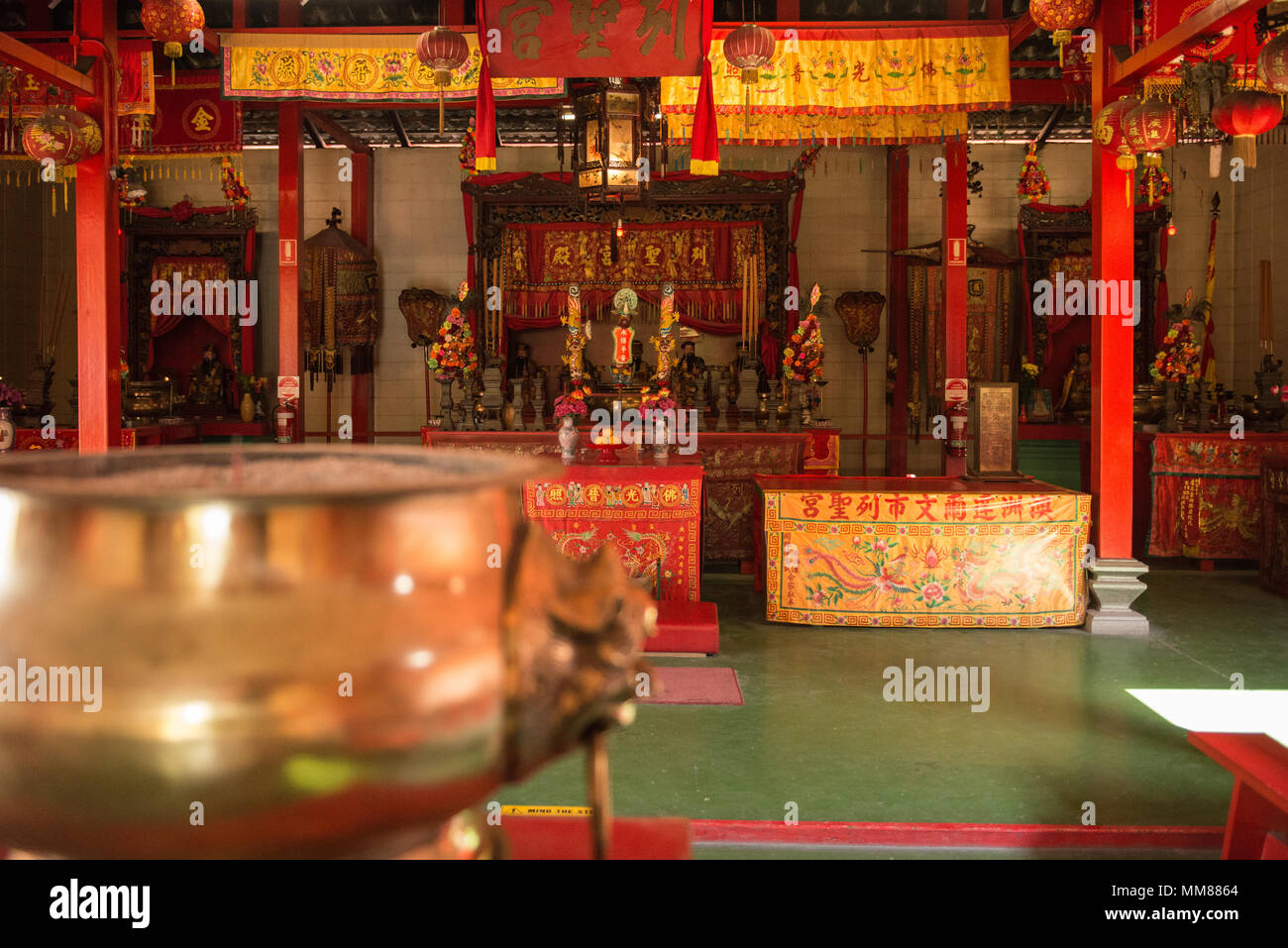 View to the interior of the Chinese Temple in Darwin, Australia Stock ...