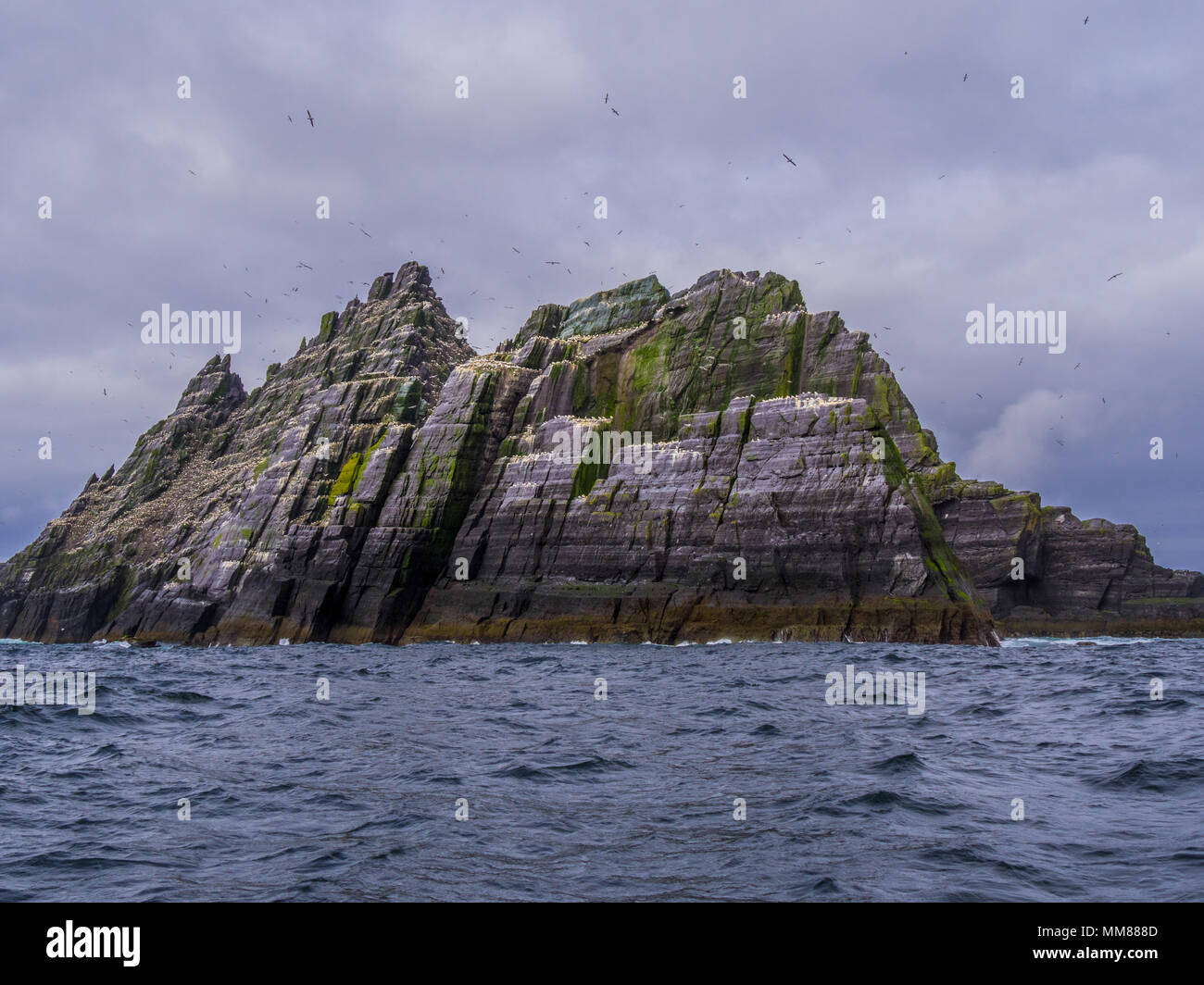 Wonderful Skellig Michael Island - The Skelligs in Ireland Stock Photo ...