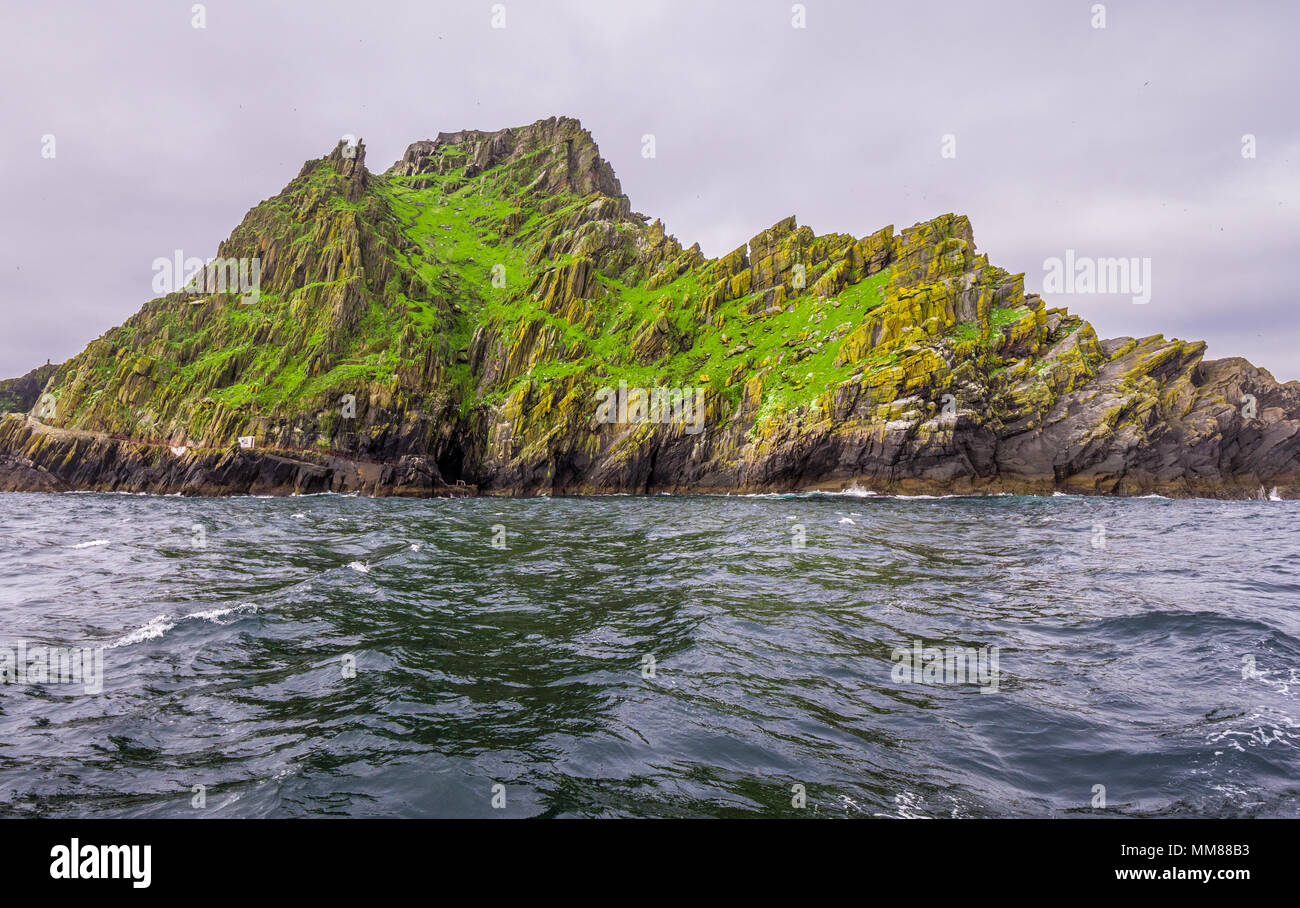 Wonderful Skellig Michael Island - The Skelligs in Ireland Stock Photo ...