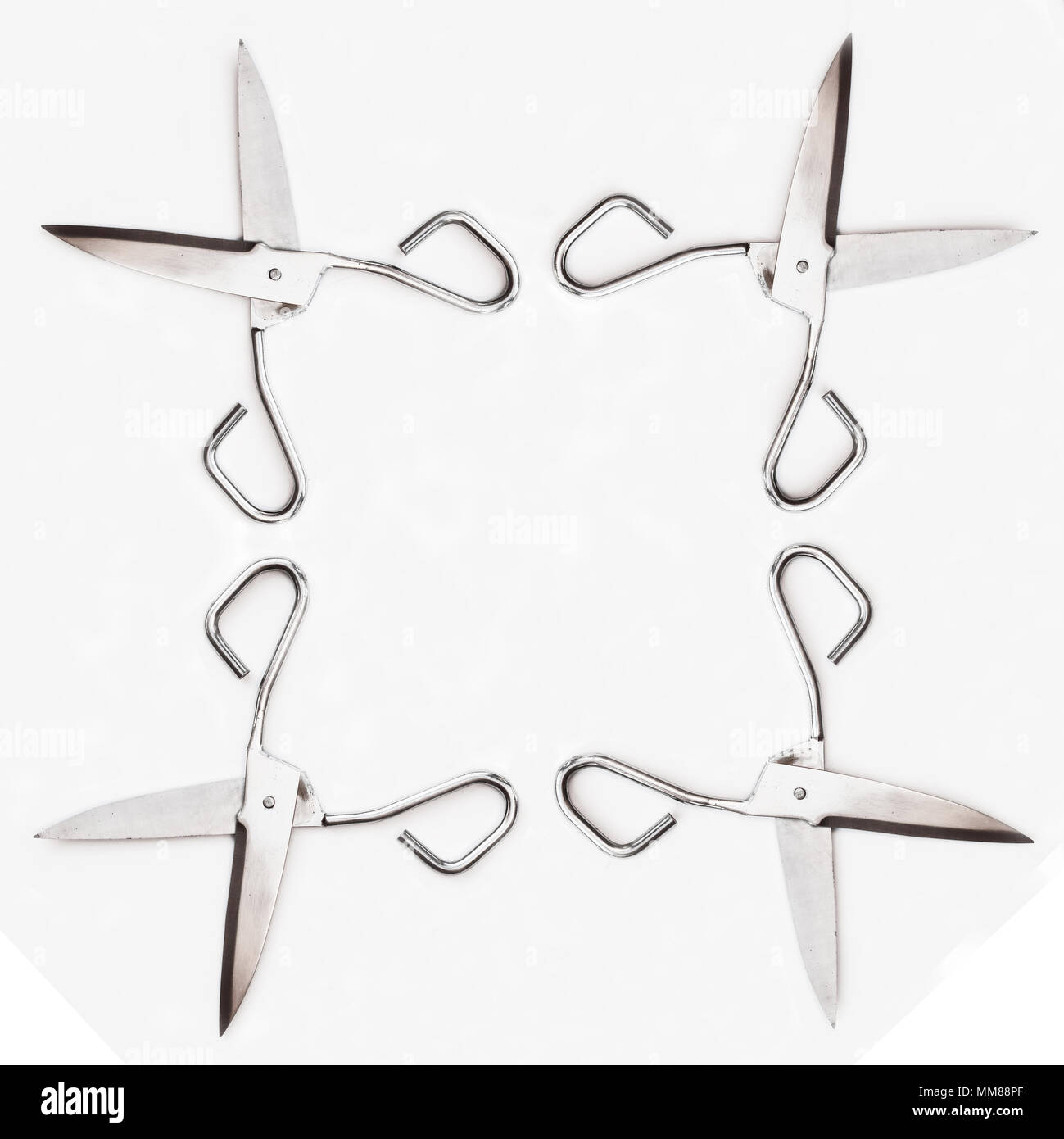 Setting made with scissors Stock Photo - Alamy