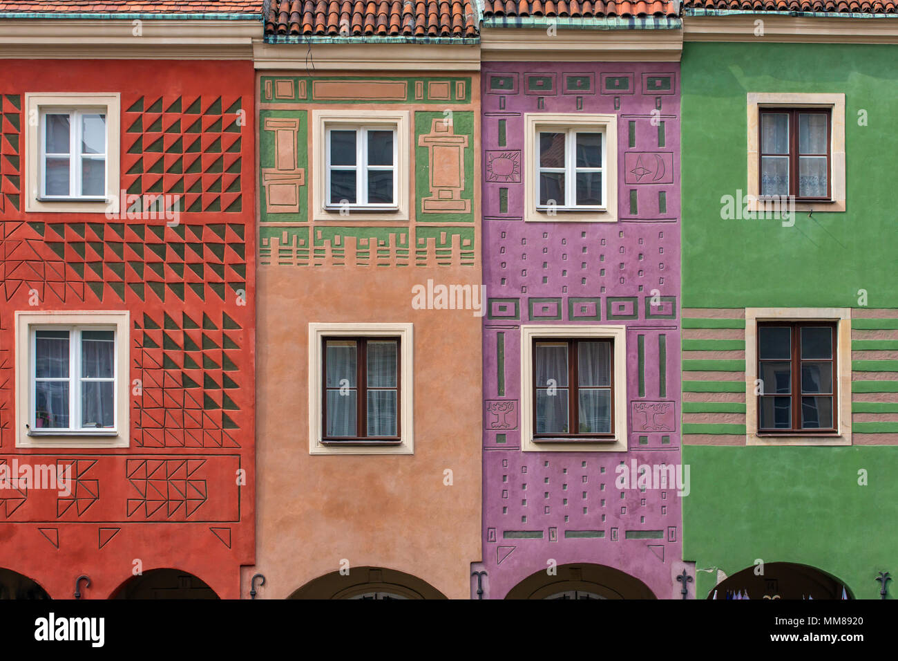Town hall and tenement houses on the market square poznan hi-res stock ...