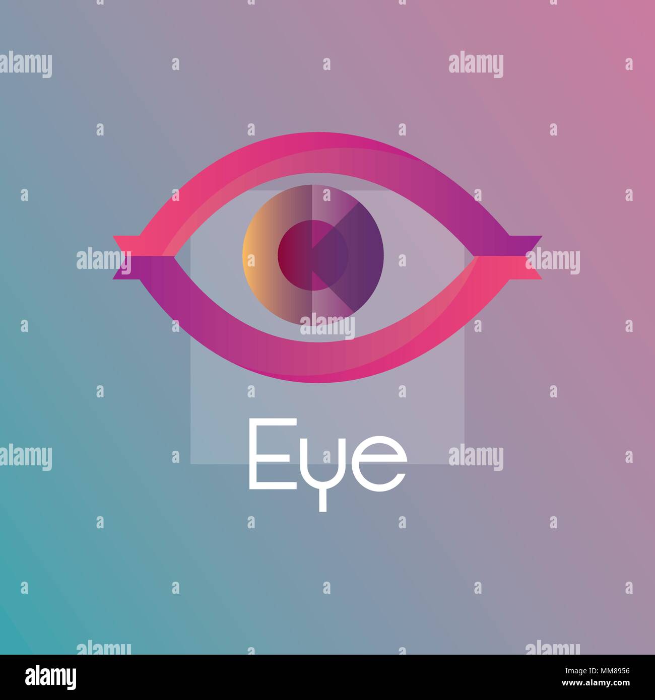 colorful design with eye icon over purple and blue background, vetor ...