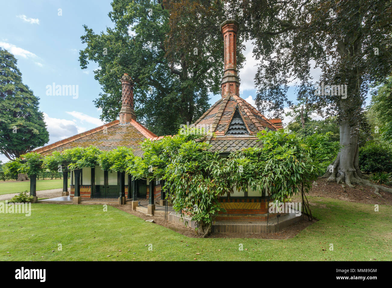 Queen Victoria's Tea House, a brick pavilion building built in 1869 in ...
