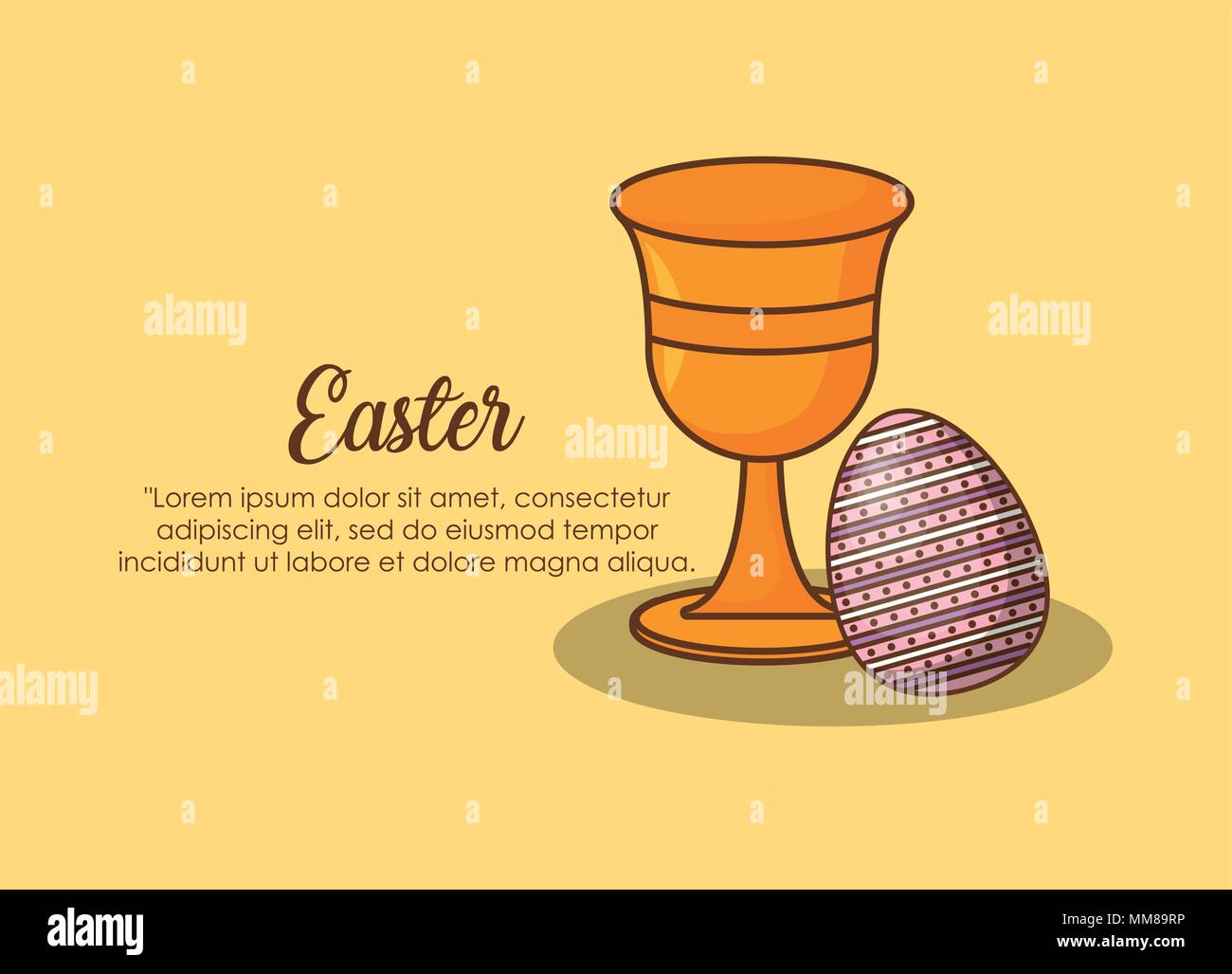 Infographic of easter design with holy grail and easter egg icon over ...